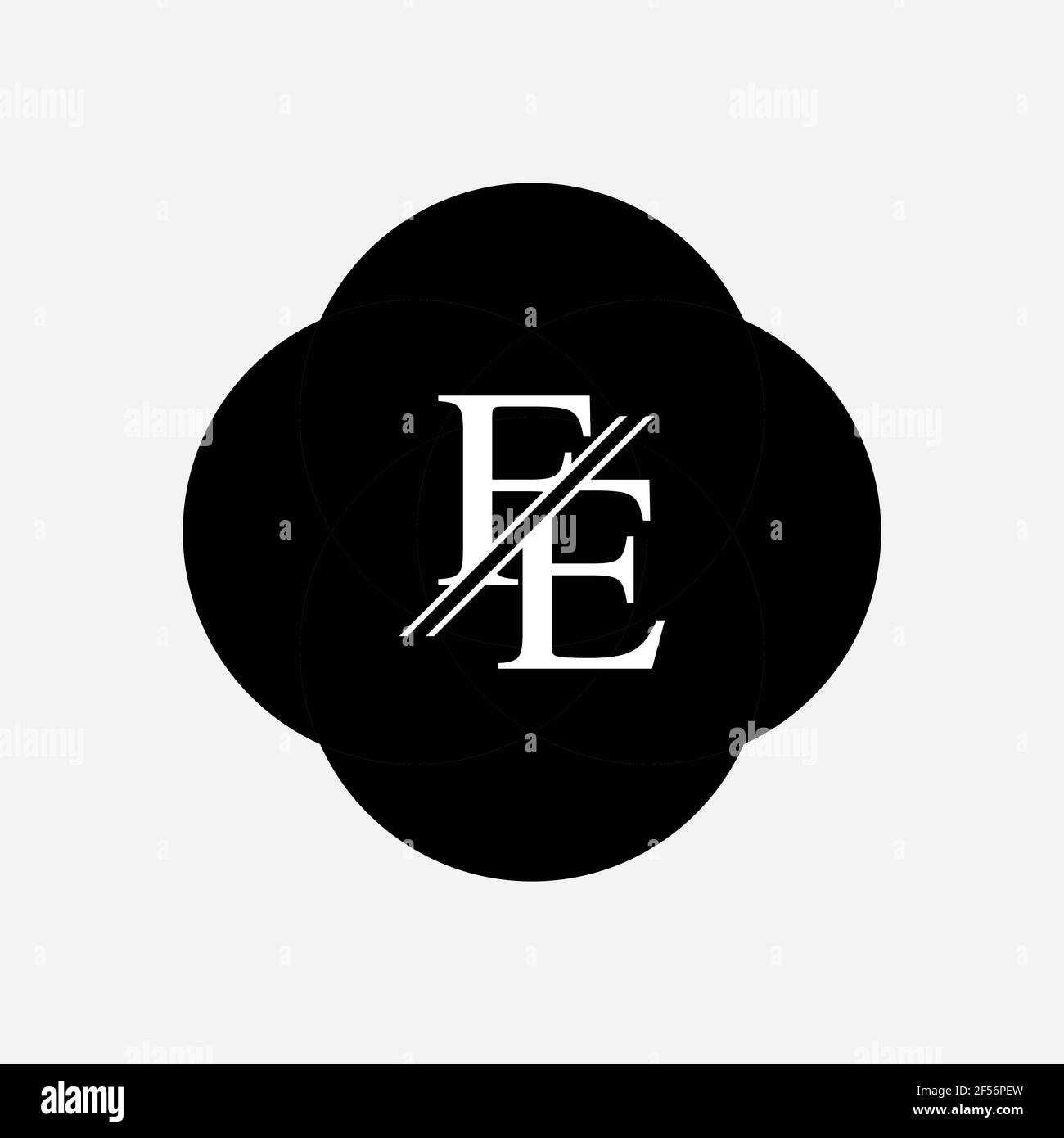 Initial Letter FE Logo Template Design Vector Illustration Stock Photo ...