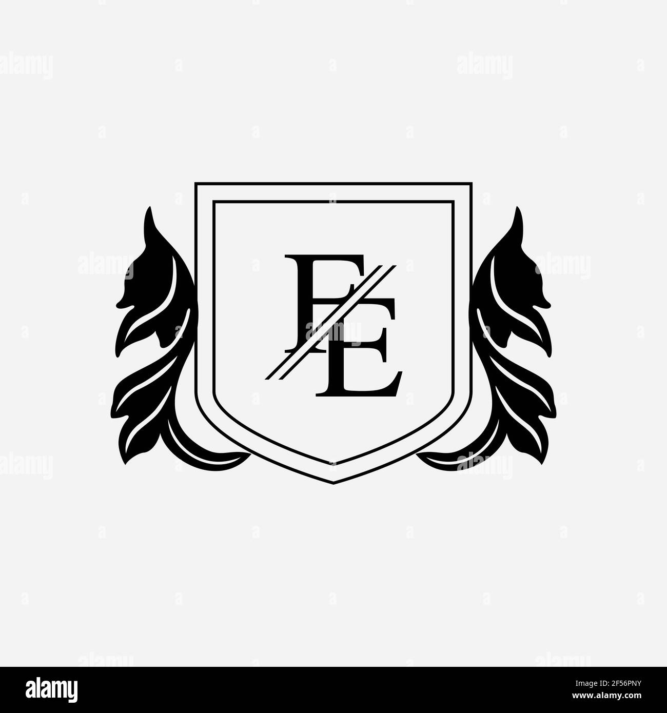 Initial Letter FE Logo Template Design Vector Illustration Stock Photo ...