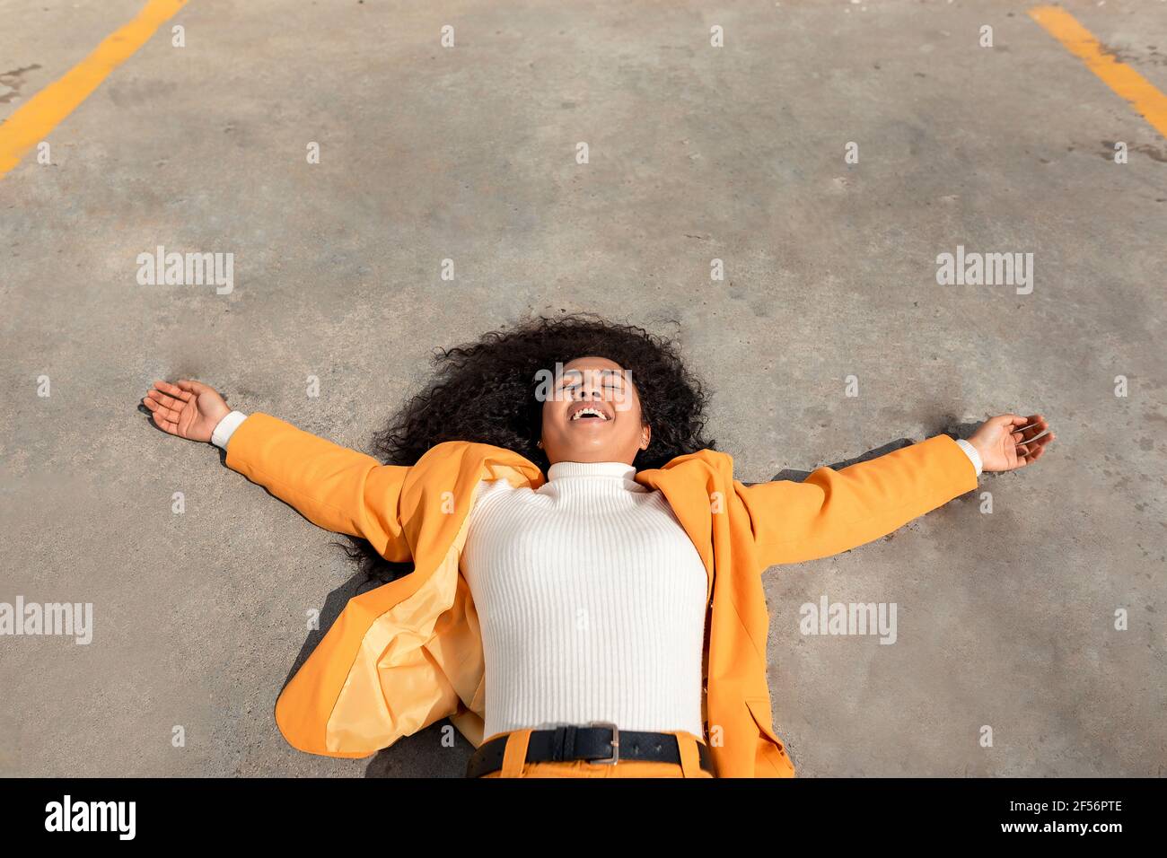 Arms down woman hi-res stock photography and images - Alamy