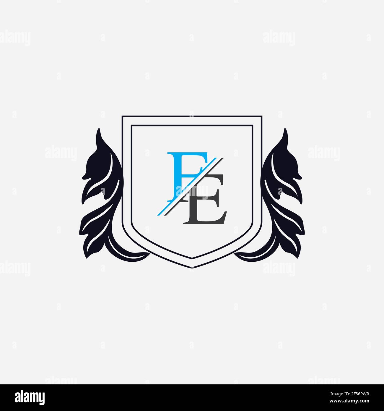 Initial Letter FE Logo Template Design Vector Illustration Stock Photo ...