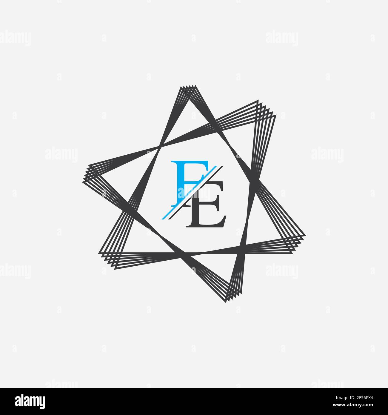 Initial Letter FE Logo Template Design Vector Illustration Stock Photo ...
