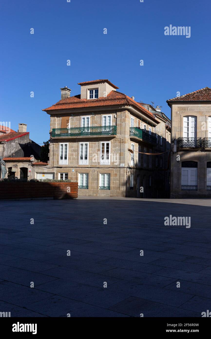 Historic stone buildings, in Galicia Spain Stock Photo - Alamy