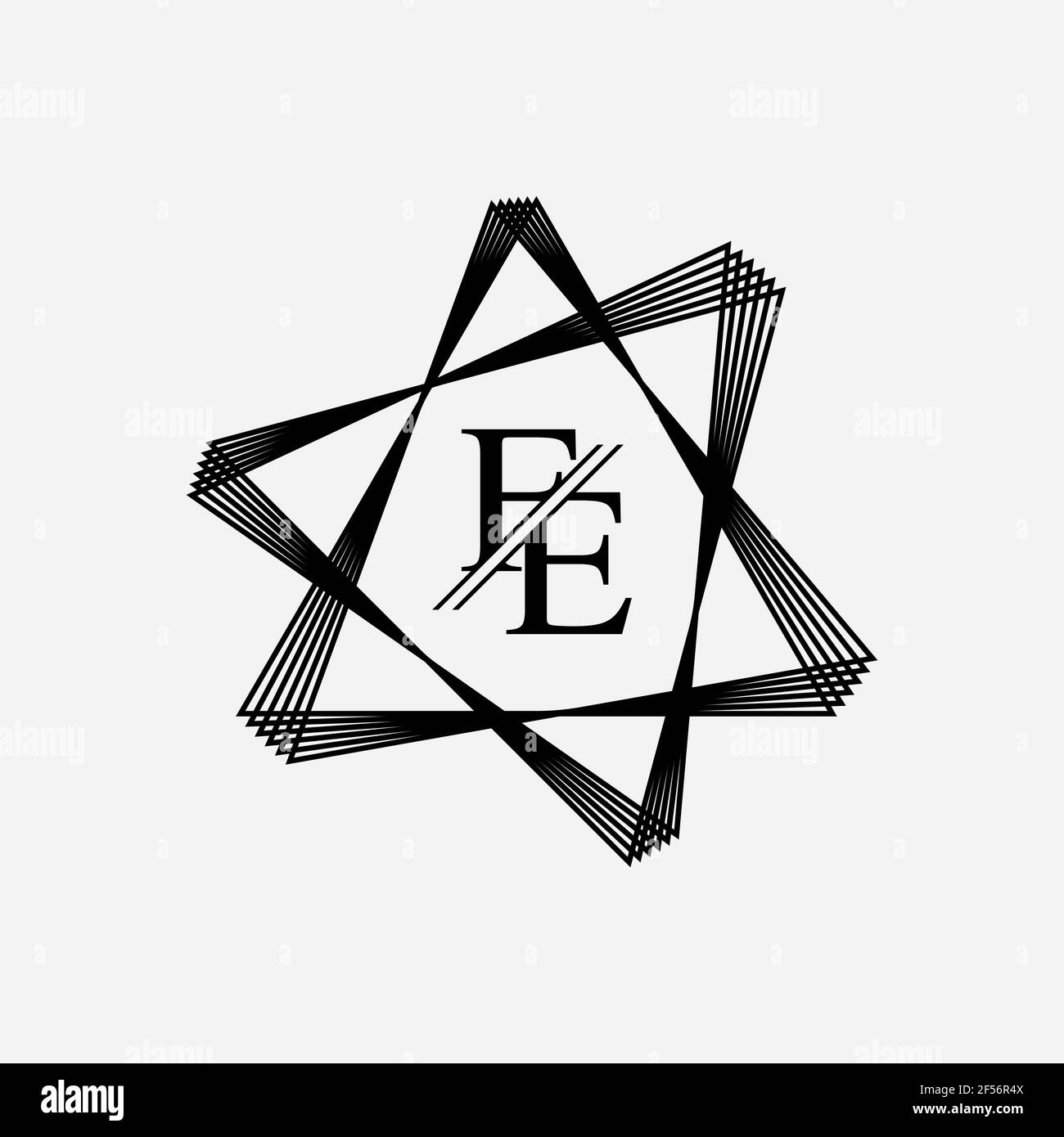 Initial Letter FE Logo Template Design Vector Illustration Stock Photo ...