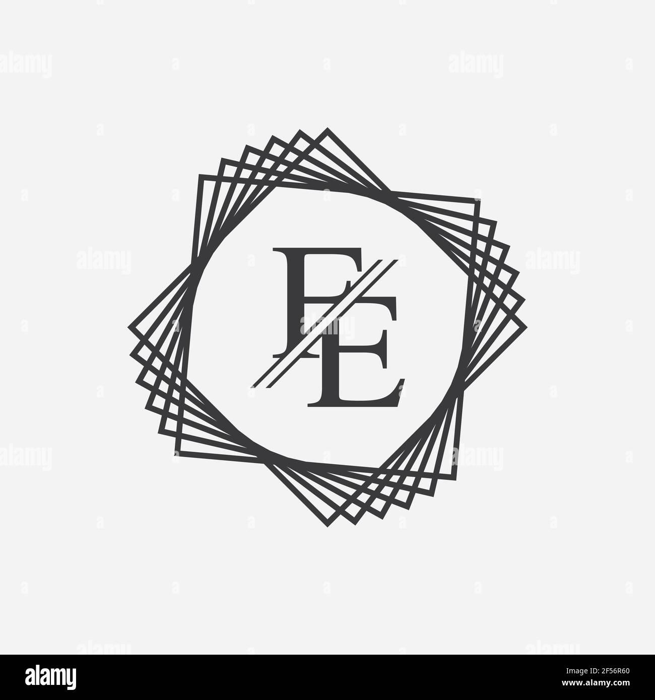 Initial Letter FE Logo Template Design Vector Illustration Stock Photo ...