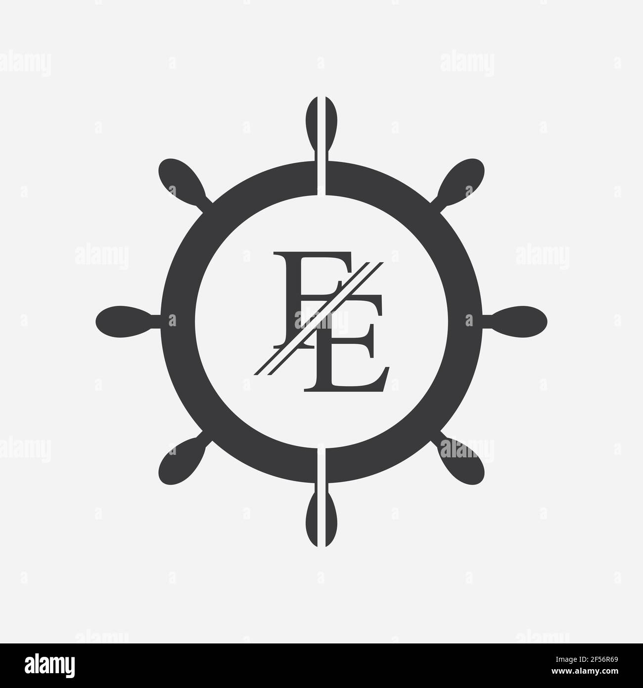 Initial Letter FE Logo Template Design Vector Illustration Stock Photo ...