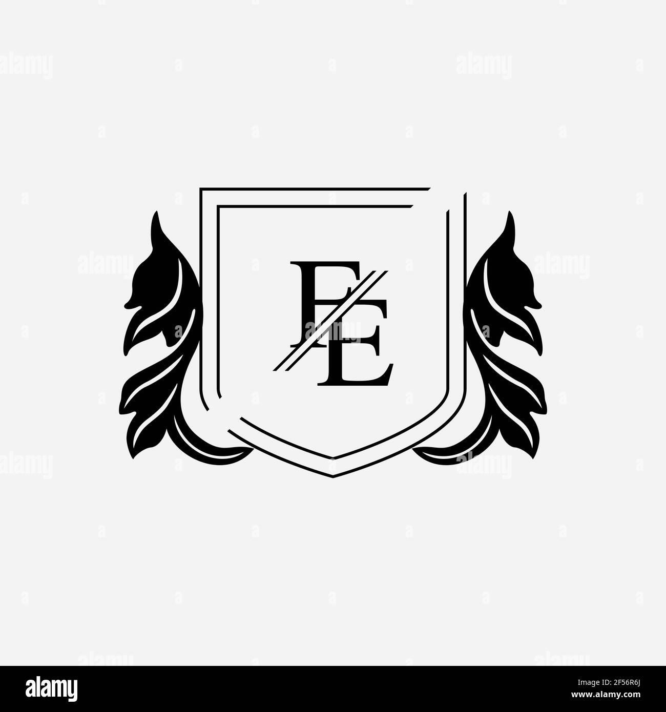 Initial Letter FE Logo Template Design Vector Illustration Stock Photo ...