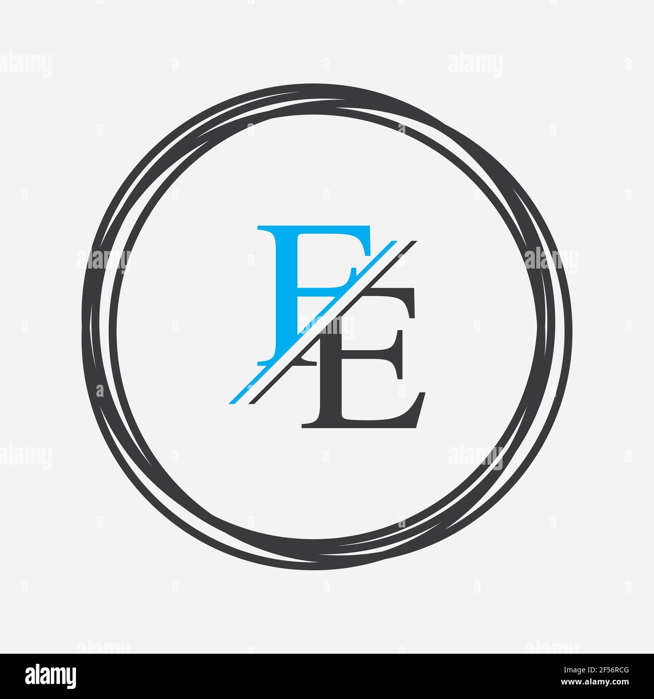 Initial Letter FE Logo Template Design Vector Illustration Stock Photo ...