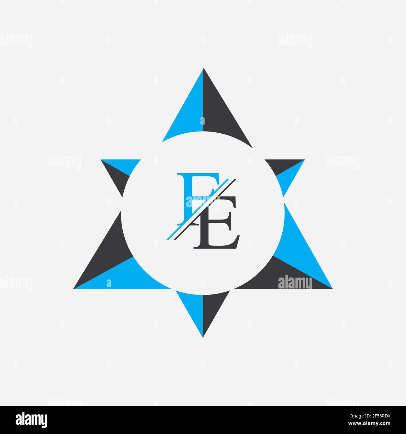 Initial Letter FE Logo Template Design Vector Illustration Stock Photo ...