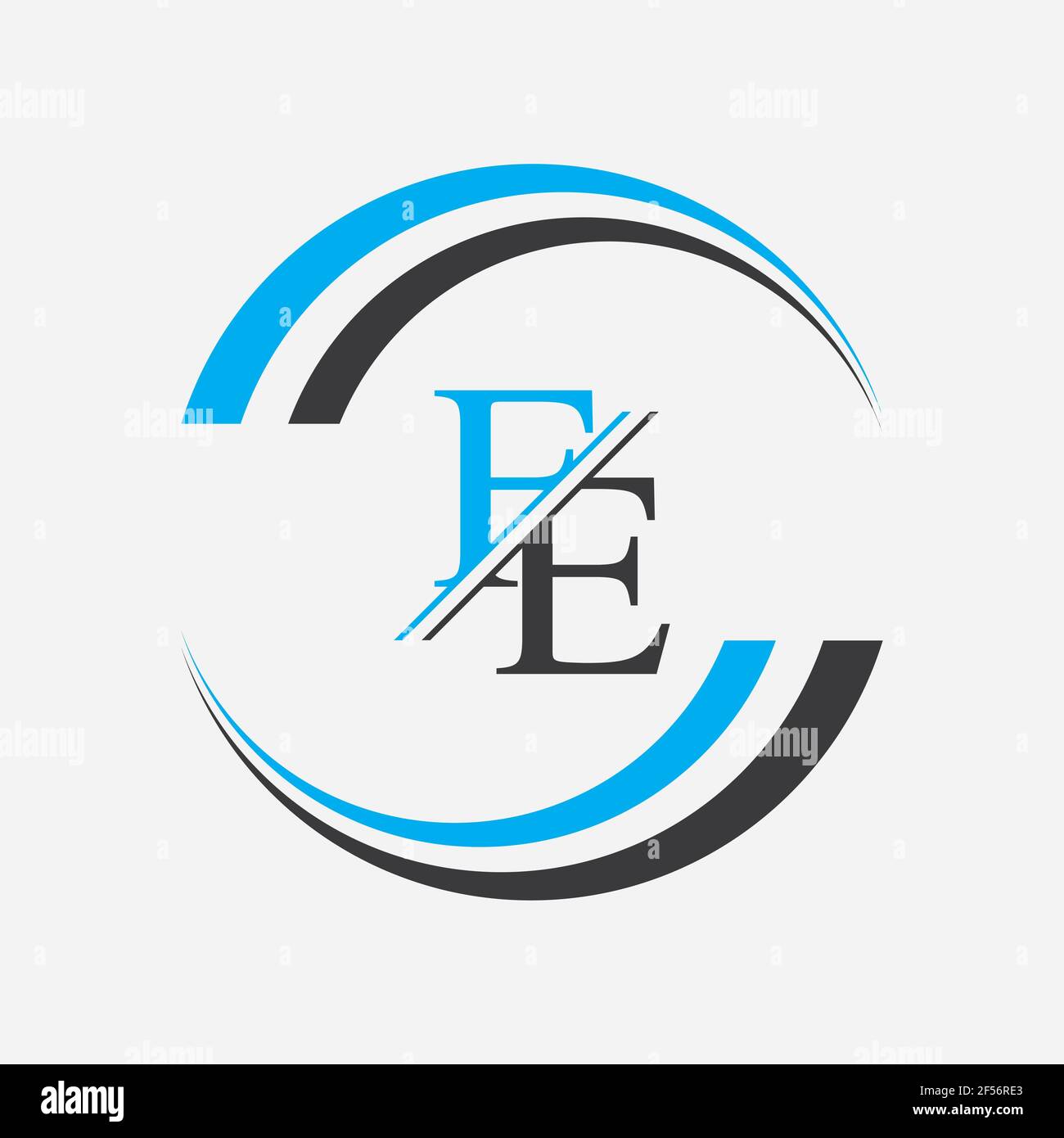 Initial Letter FE Logo Template Design Vector Illustration Stock Photo ...