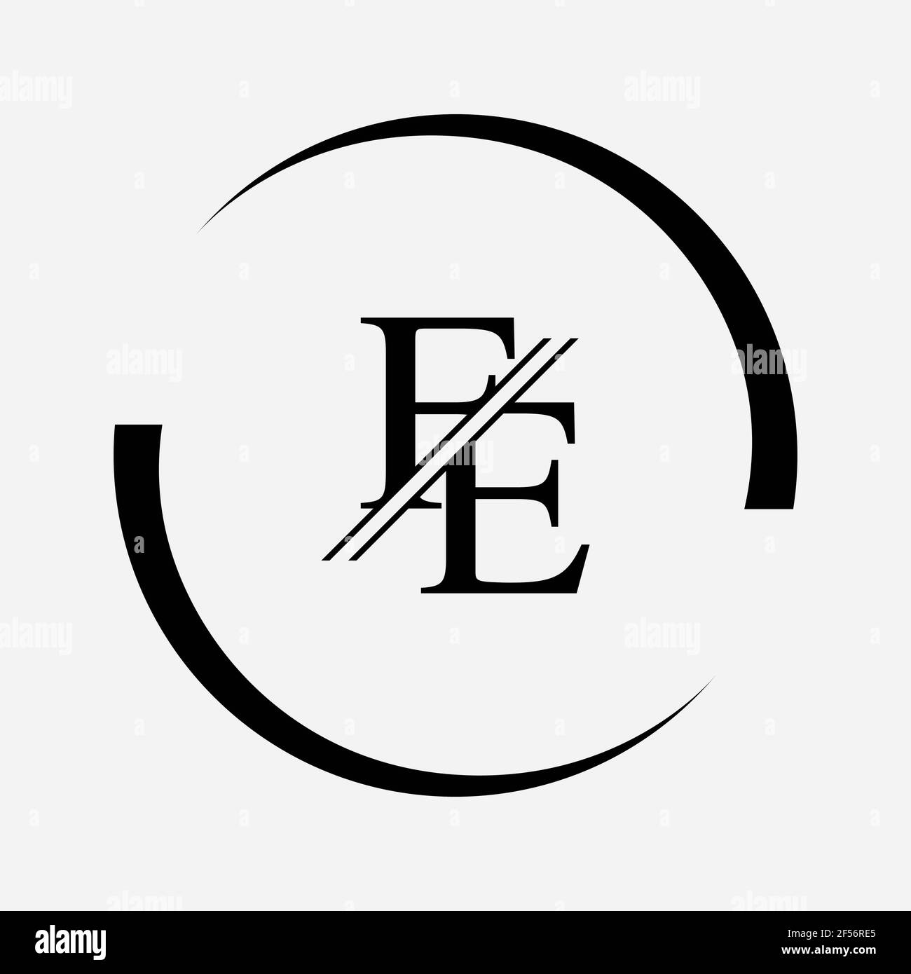 Initial Letter FE Logo Template Design Vector Illustration Stock Photo ...