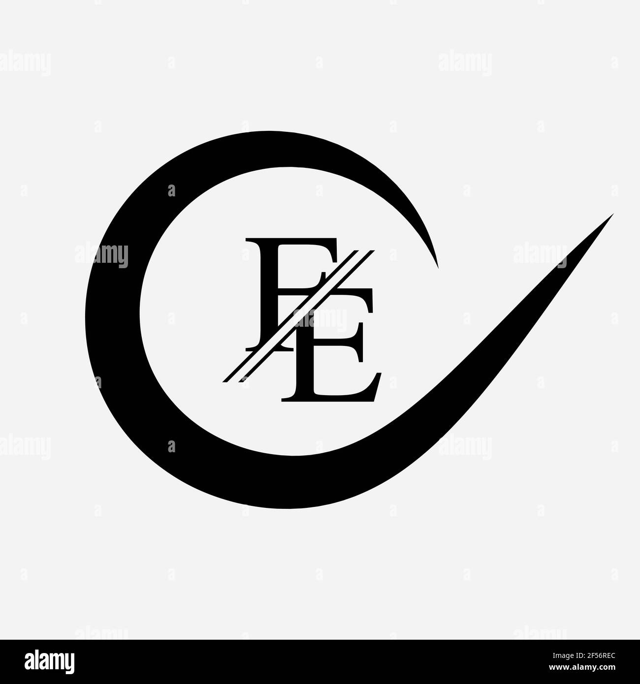 Initial Letter FE Logo Template Design Vector Illustration Stock Photo ...