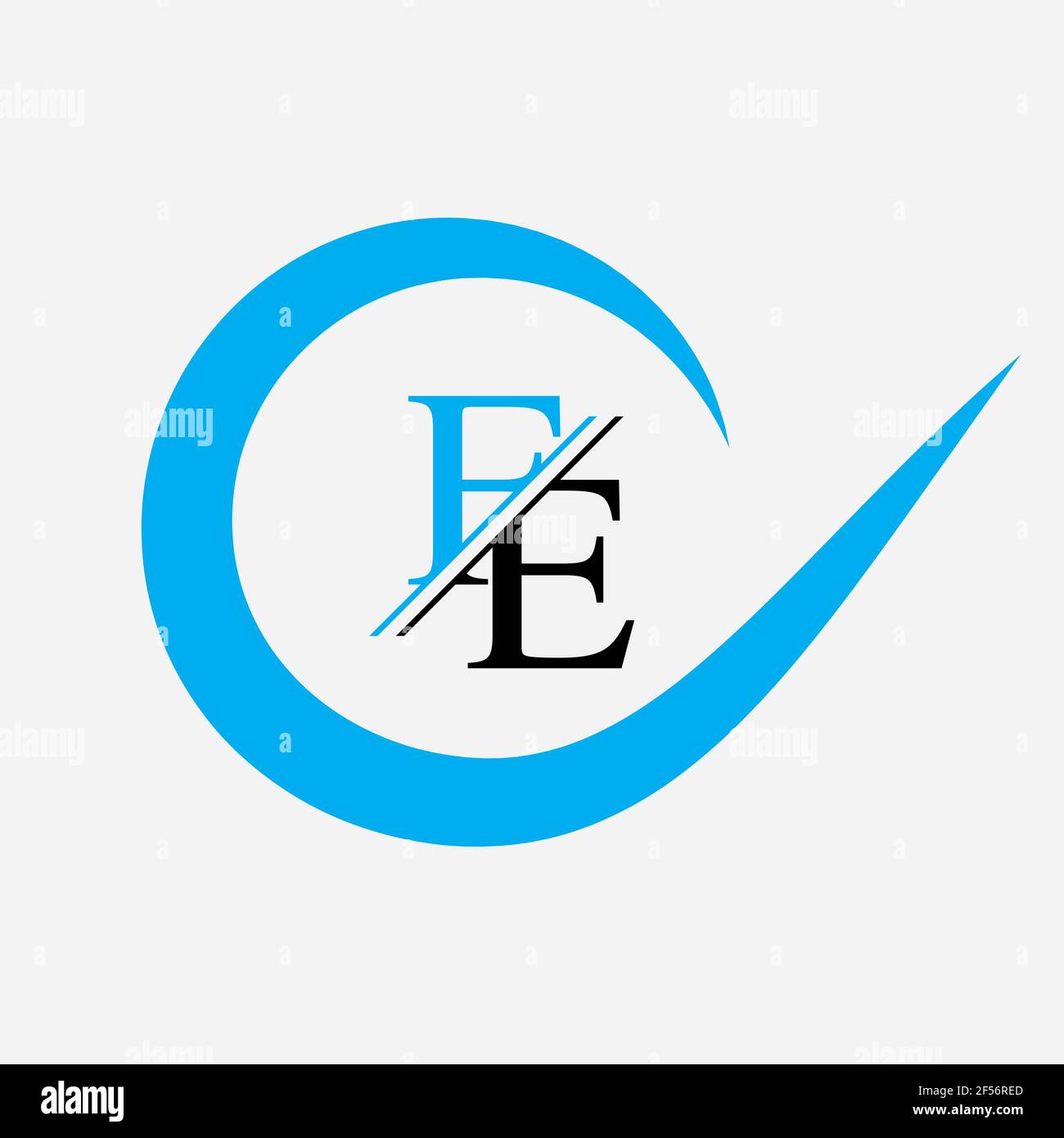 Initial Letter FE Logo Template Design Vector Illustration Stock Photo ...