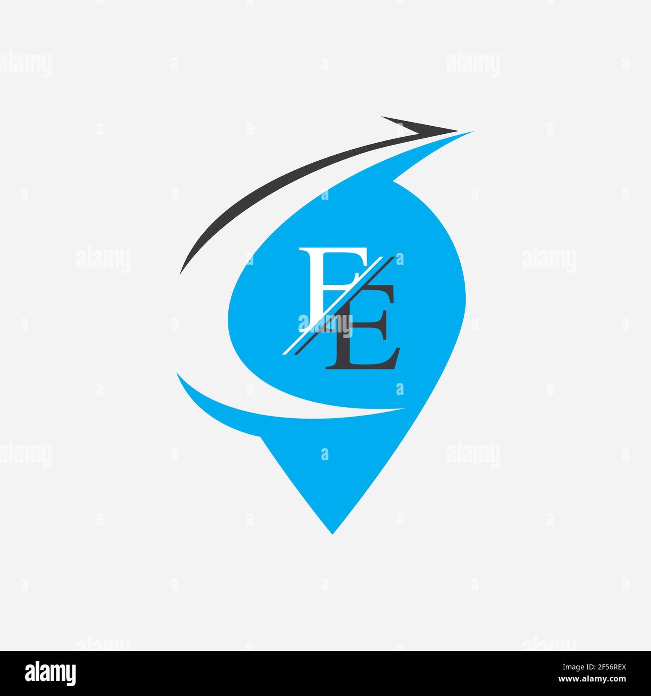 Initial Letter FE Logo Template Design Vector Illustration Stock Photo ...