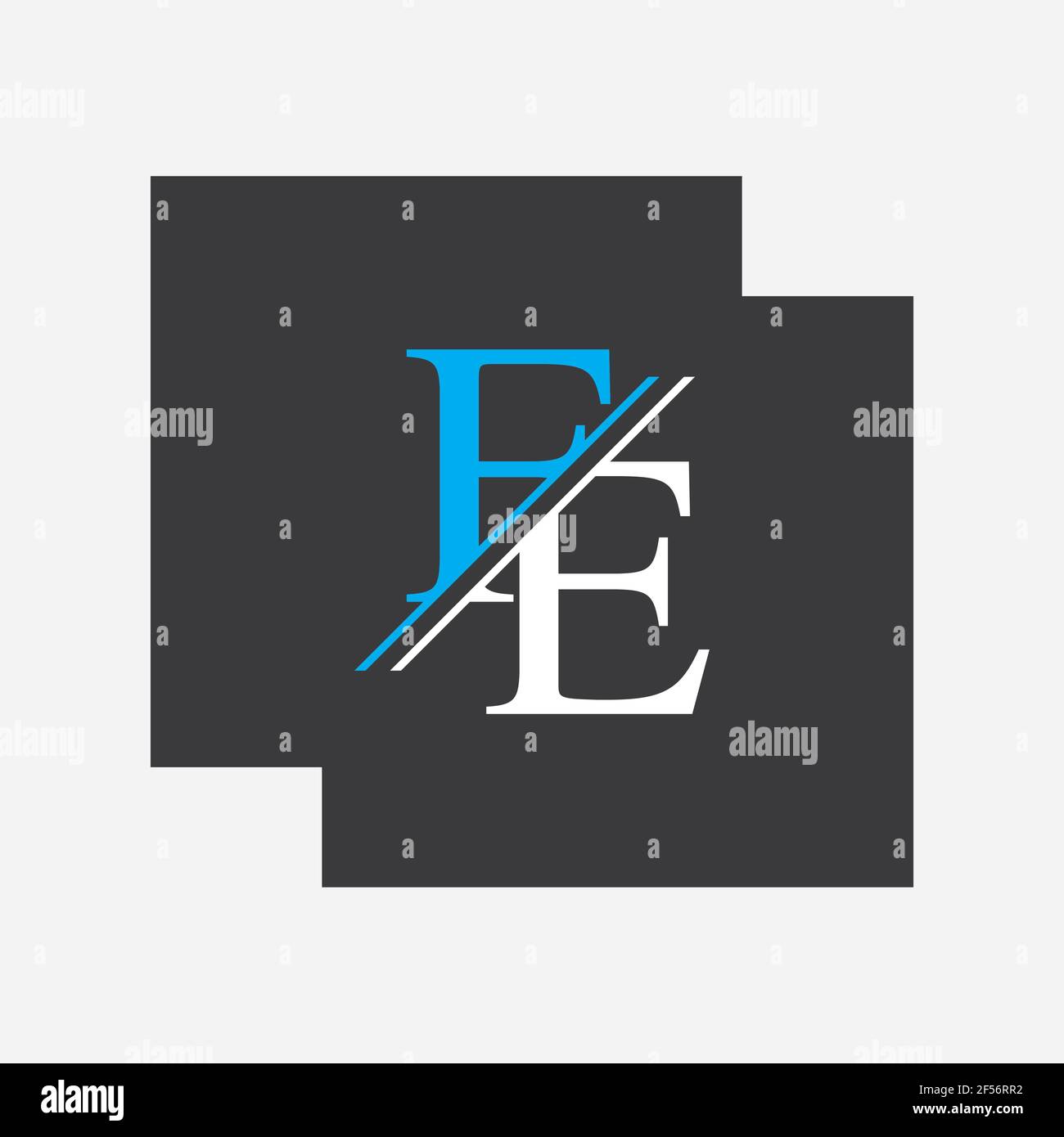 Initial Letter FE Logo Template Design Vector Illustration Stock Photo ...