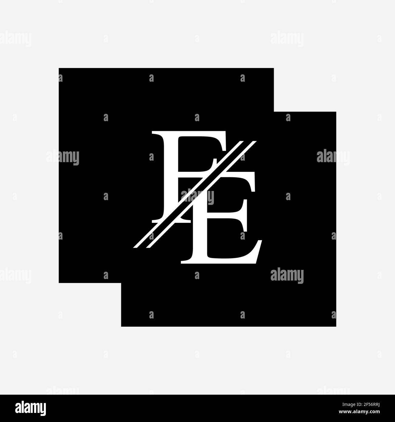 Initial Letter FE Logo Template Design Vector Illustration Stock Photo ...
