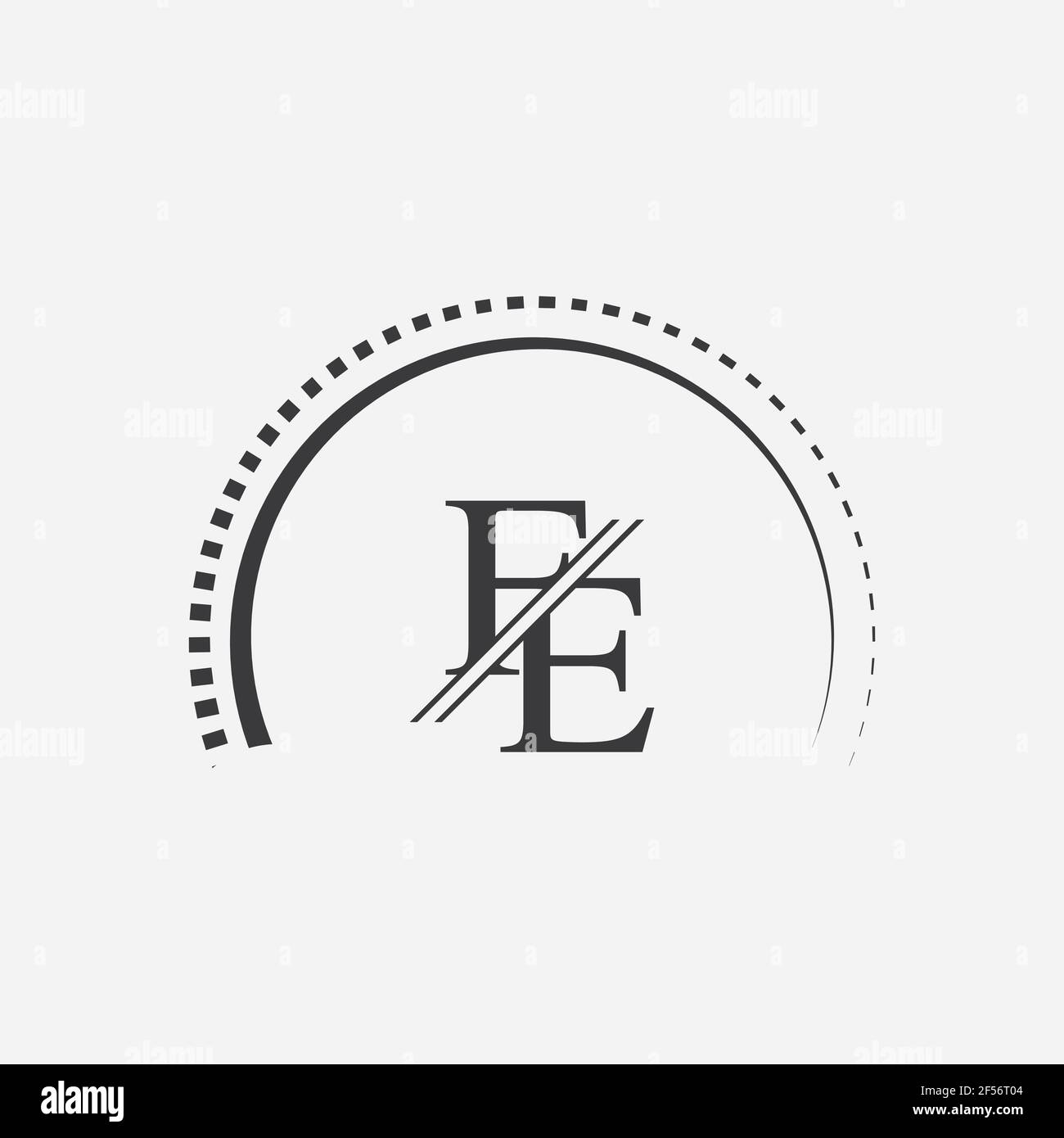 Initial Letter FE Logo Template Design Vector Illustration Stock Photo ...