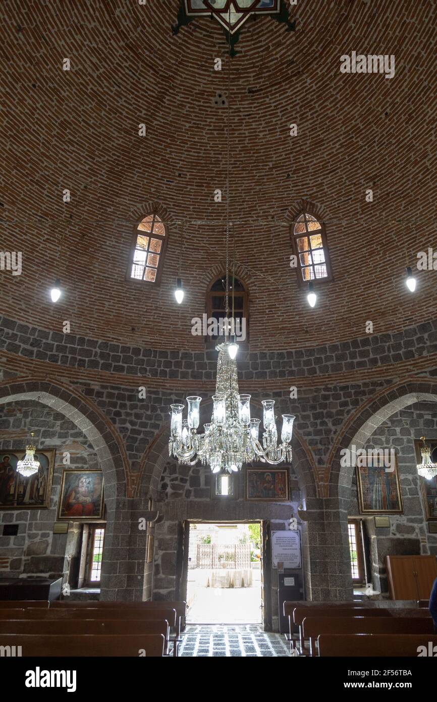 Virgin Mary Syriac Orthodox Church in Diyarbakir, Turkey. People visit ...