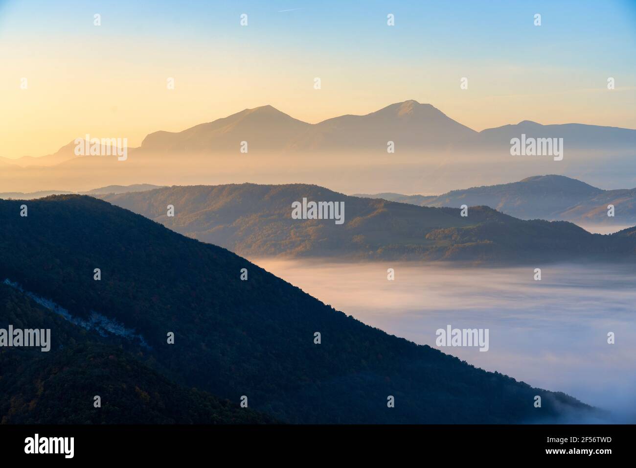 Mountains sunrise furlo gorge hi-res stock photography and images - Alamy