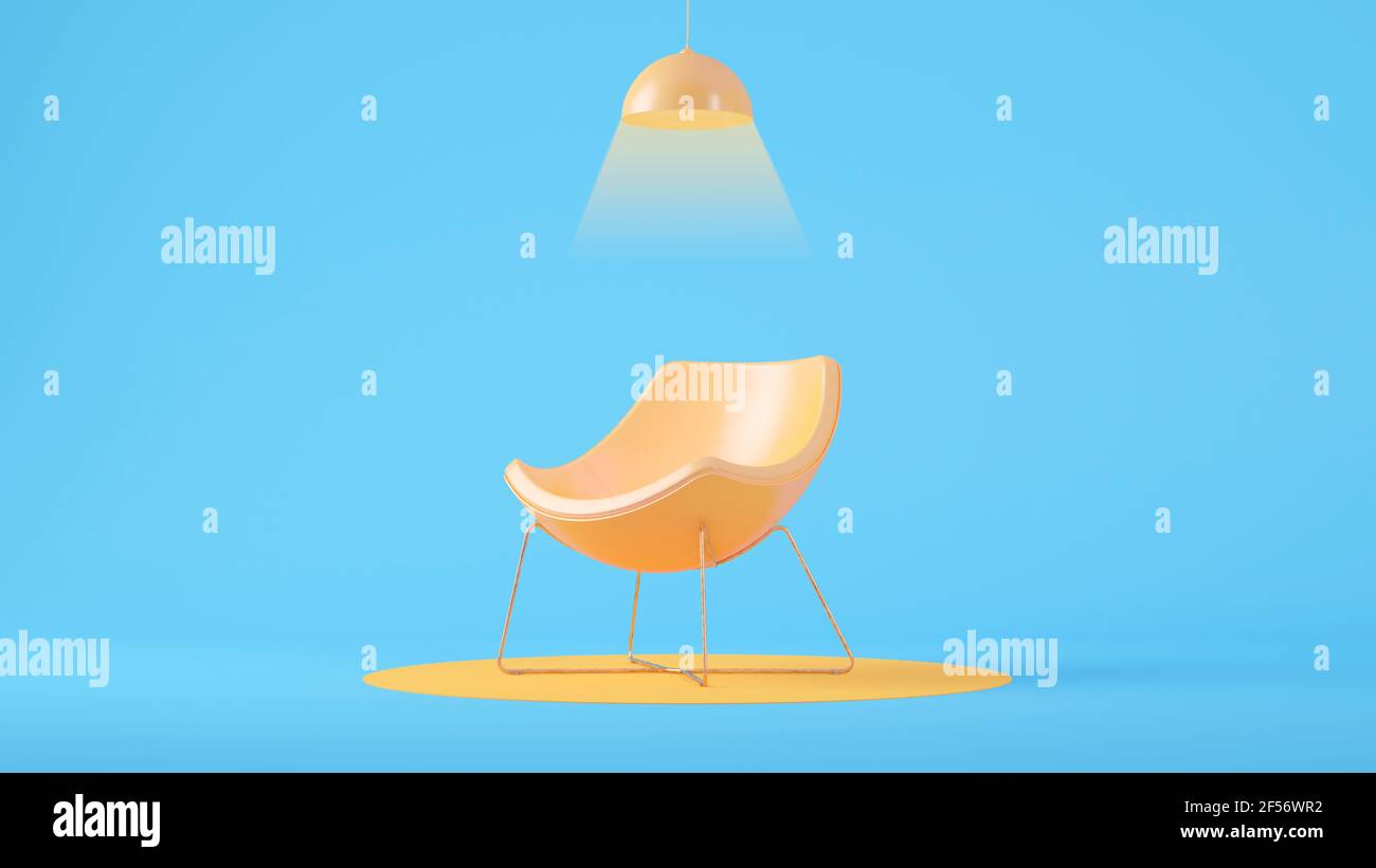 Three dimensional render of pink colored living room cubicle Stock ...