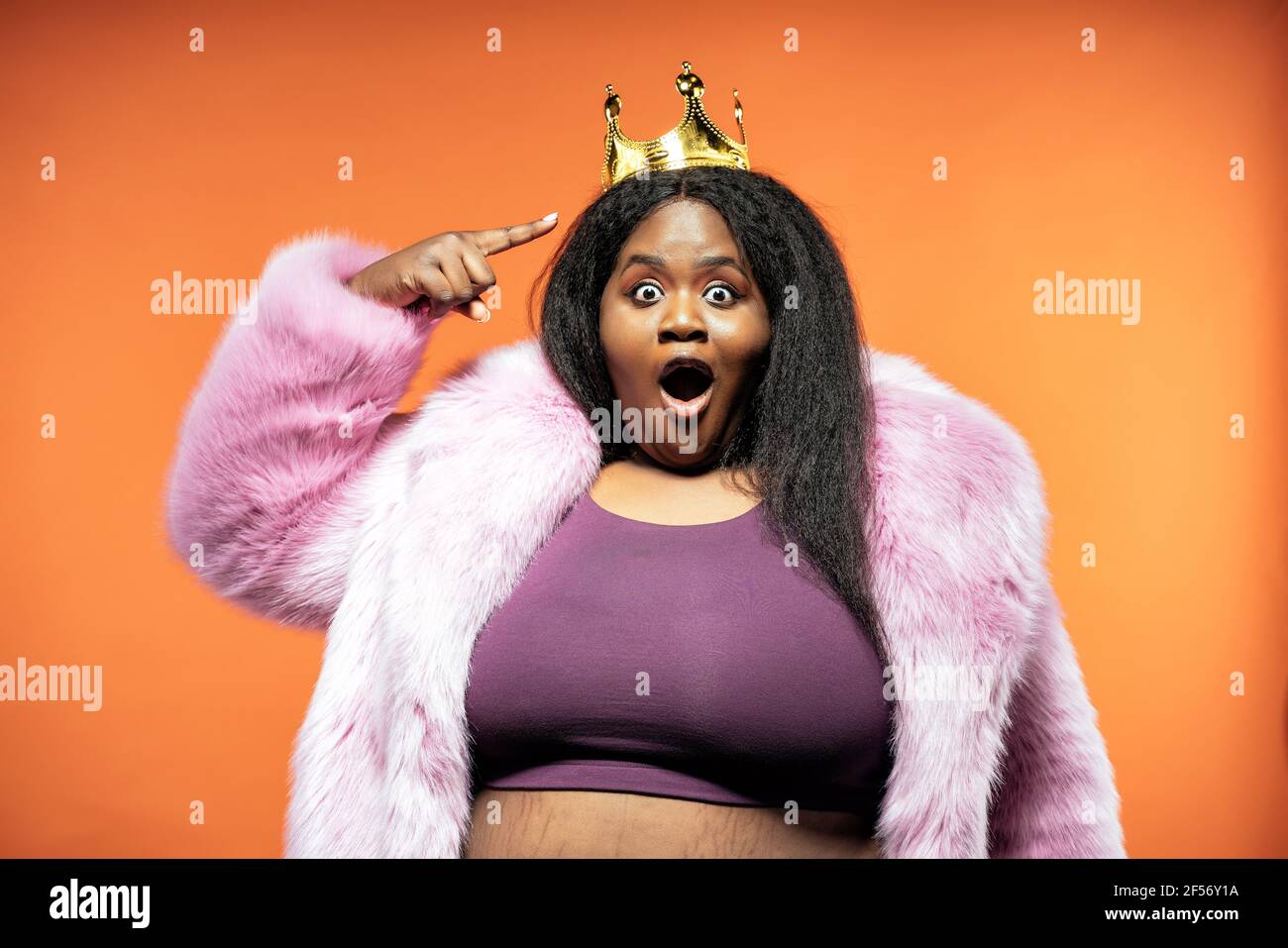 Girl in furry coat hi-res stock photography and images - Alamy