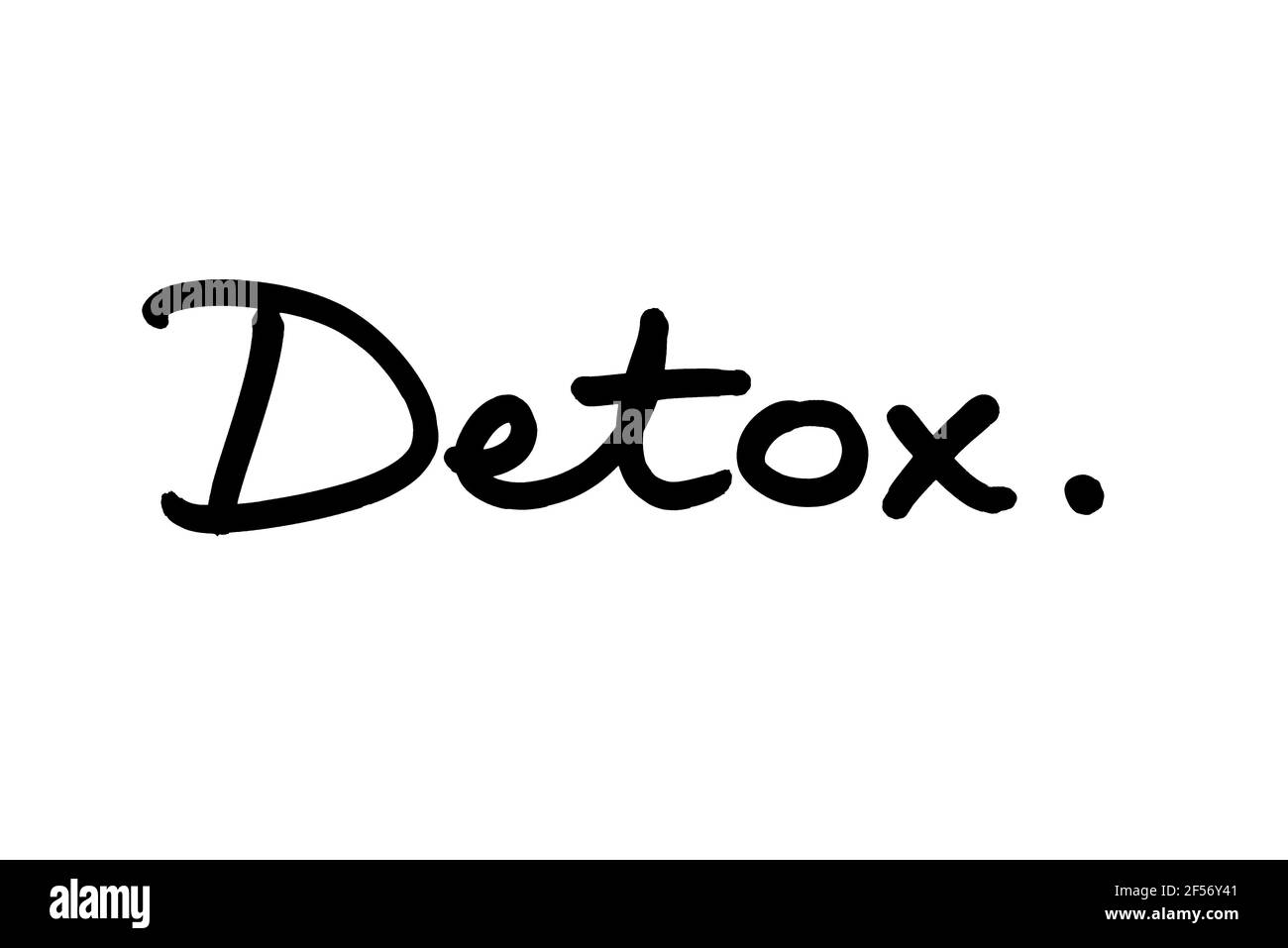 The word Detox, handwritten on a white background Stock Photo - Alamy
