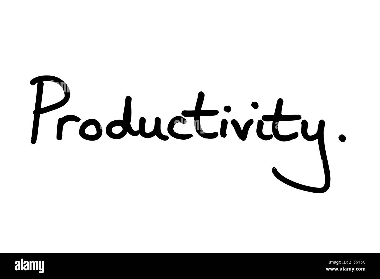 The word Productivity handwritten on a white background Stock Photo - Alamy