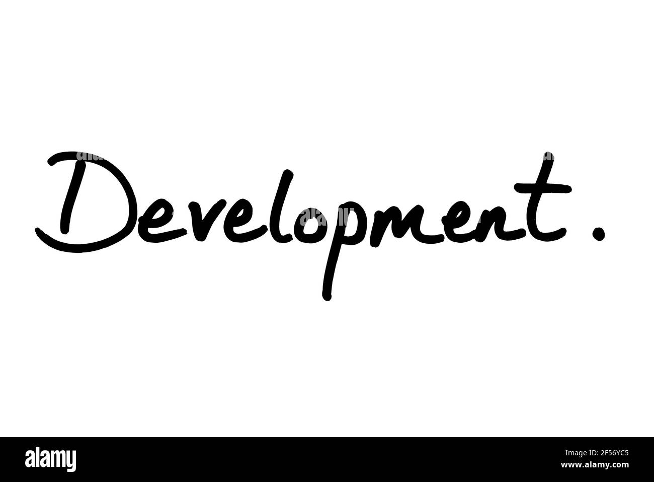 Development, handwritten on a white background Stock Photo - Alamy