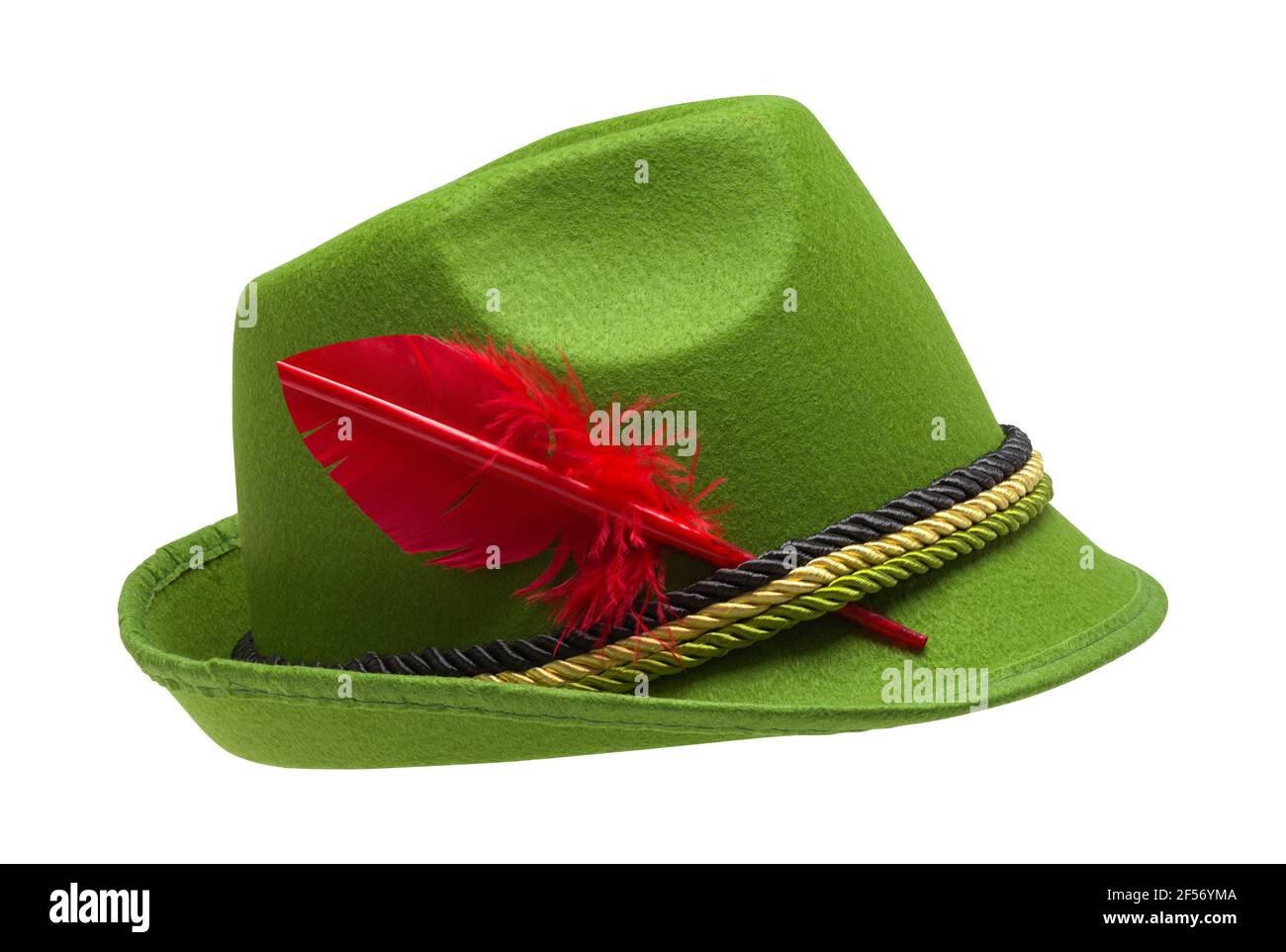German Barvarian Alpine Tyrolean Hat Side View Cut Out Stock Photo - Alamy