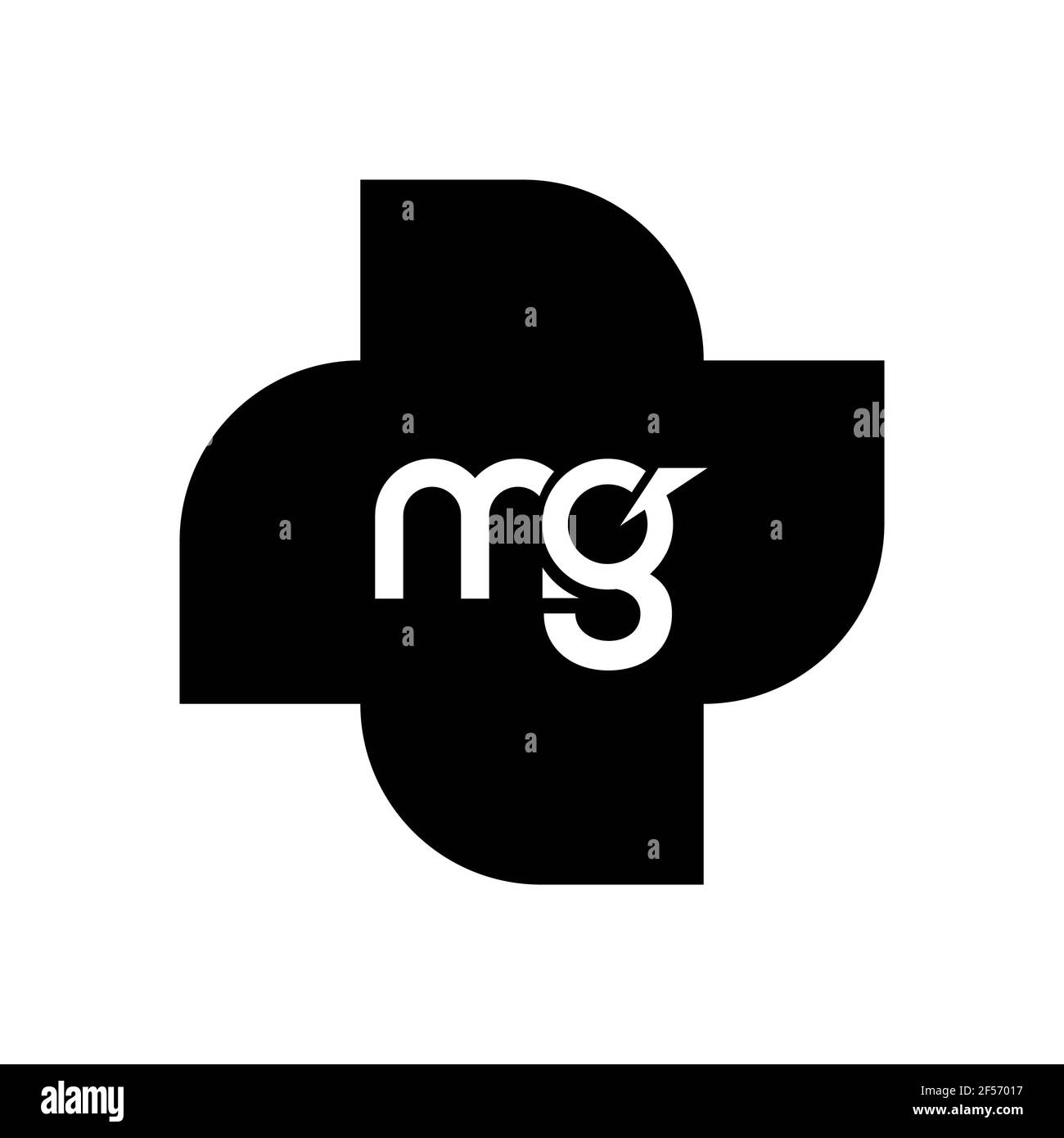 MG Letter Logo Design. Initial letters MG logo icon. Abstract letter MG ...