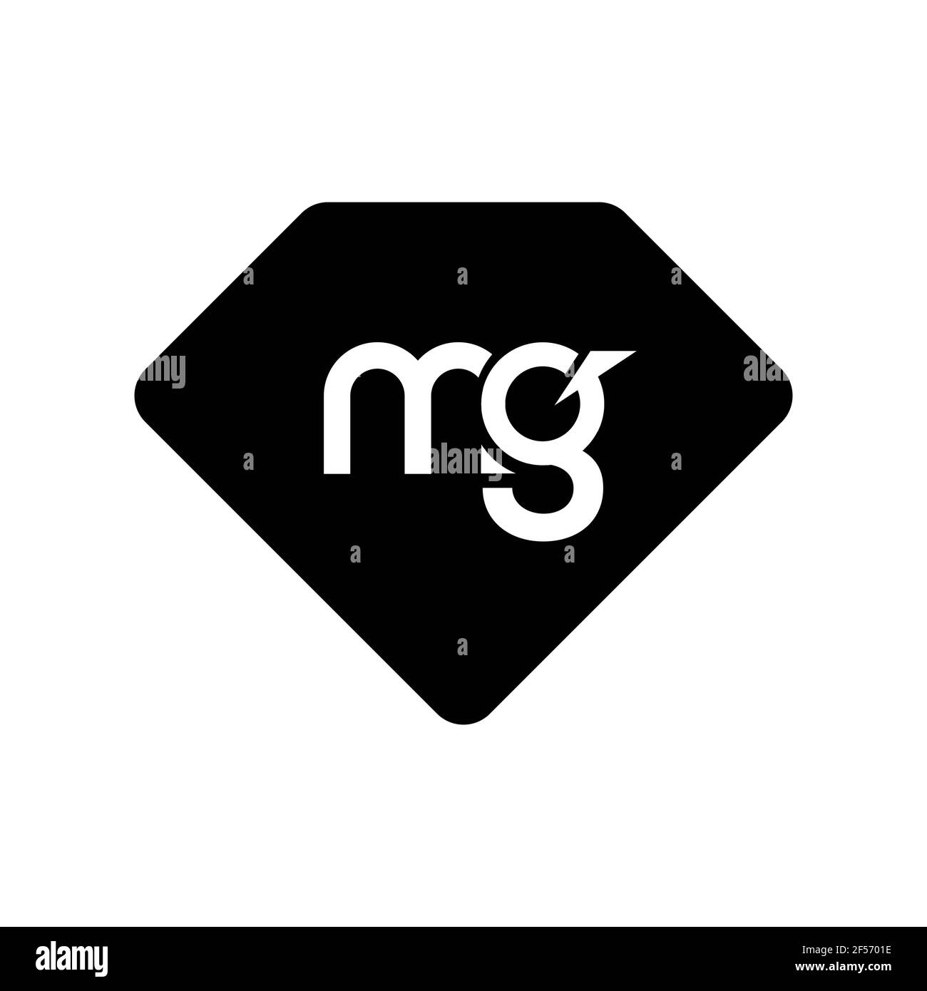MG Letter Logo Design. Initial letters MG logo icon. Abstract letter MG ...