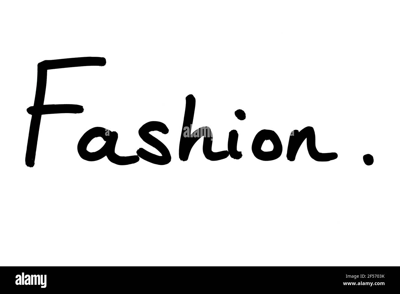 The word Fashion, handwritten on a white background Stock Photo - Alamy