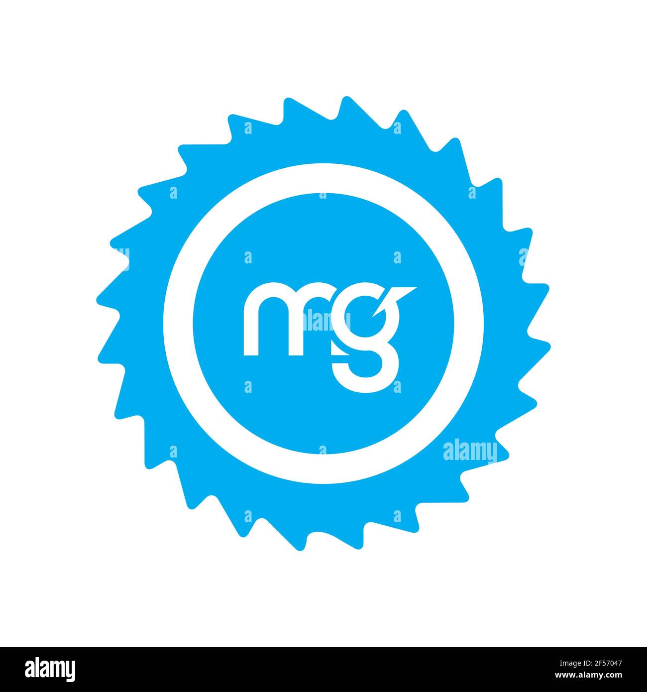 MG Letter Logo Design. Initial letters MG logo icon. Abstract letter MG ...