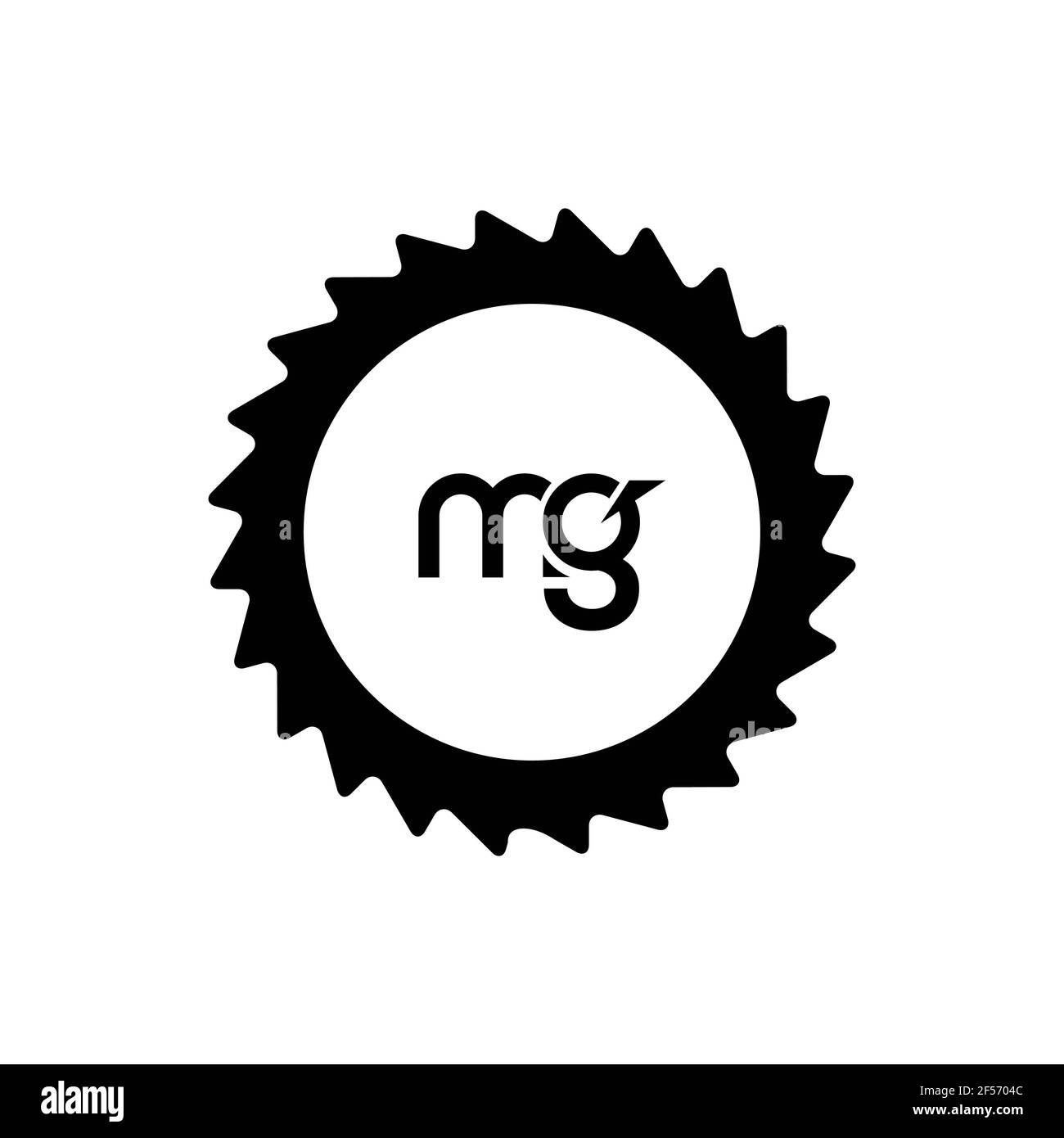 MG Letter Logo Design. Initial letters MG logo icon. Abstract letter MG ...