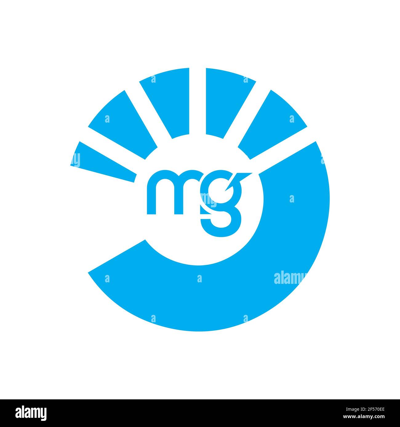 MG Letter Logo Design. Initial letters MG logo icon. Abstract letter MG ...