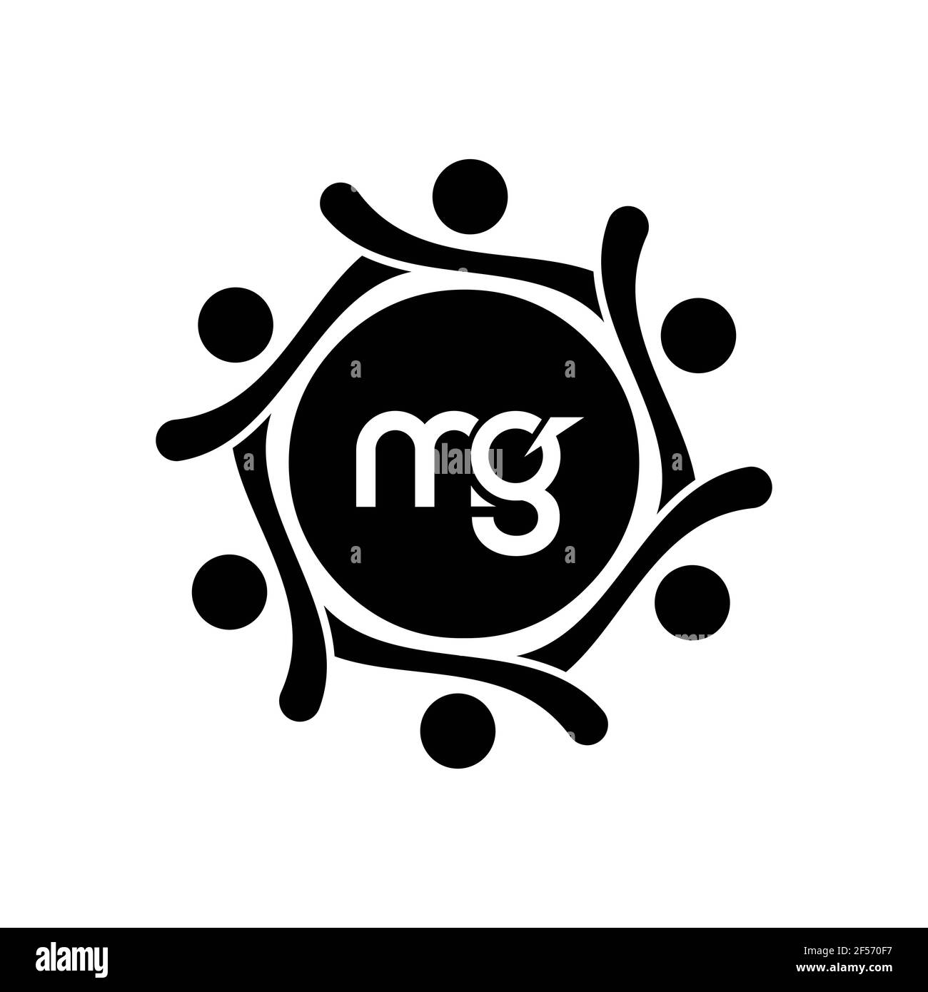 MG Letter Logo Design. Initial letters MG logo icon. Abstract letter MG ...