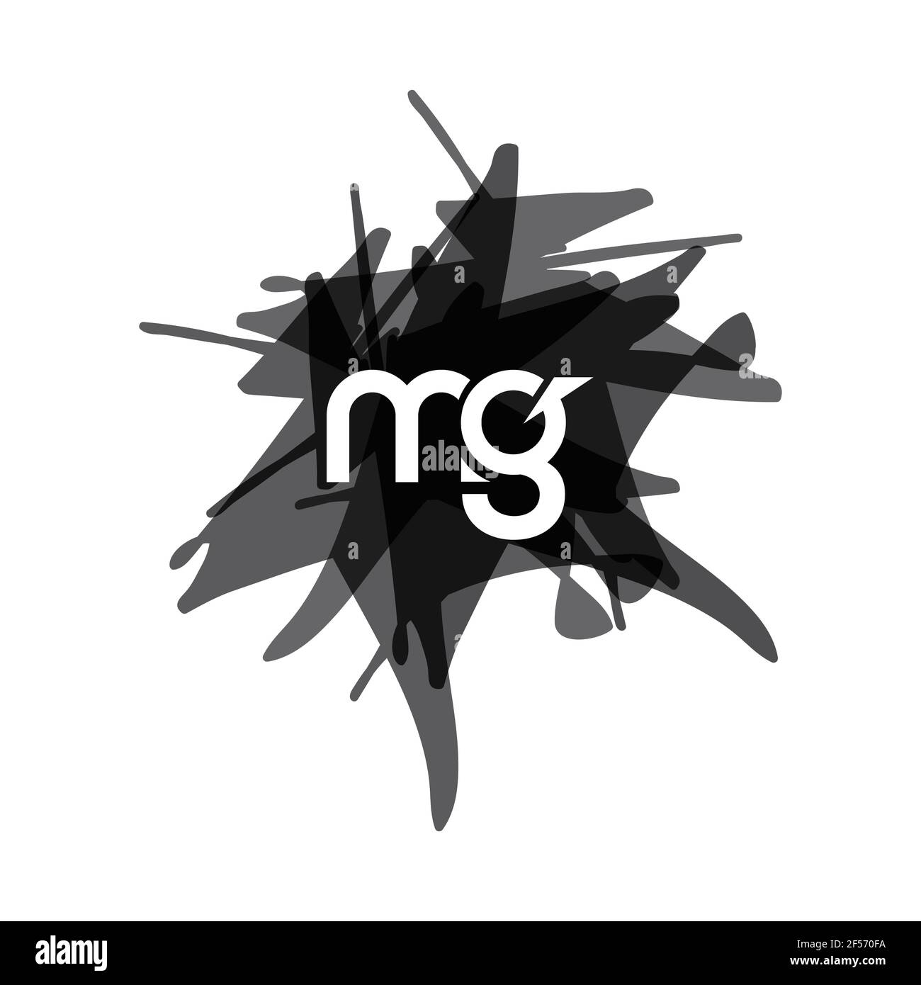 MG Letter Logo Design. Initial letters MG logo icon. Abstract letter MG ...