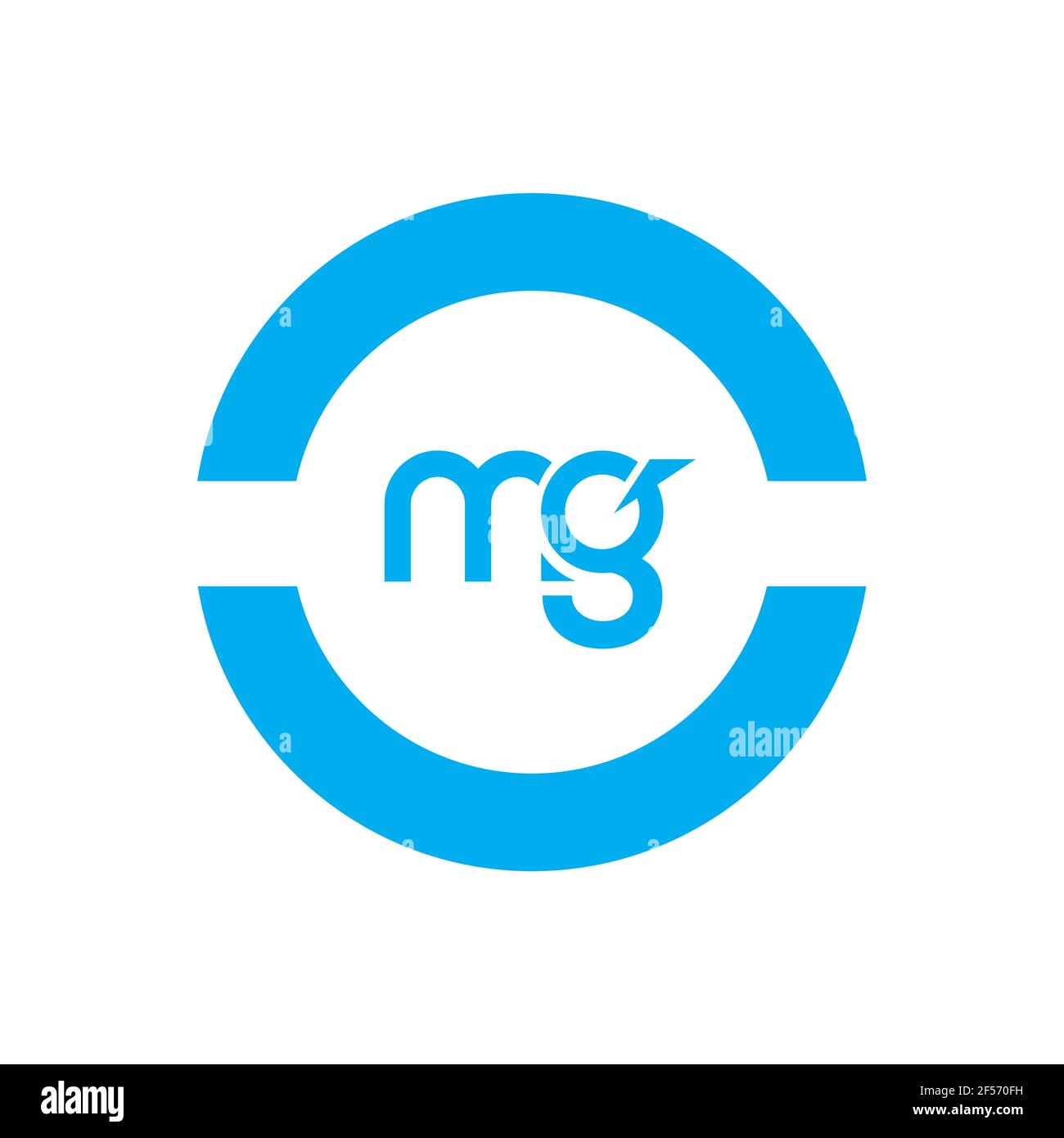 MG Letter Logo Design. Initial letters MG logo icon. Abstract letter MG ...