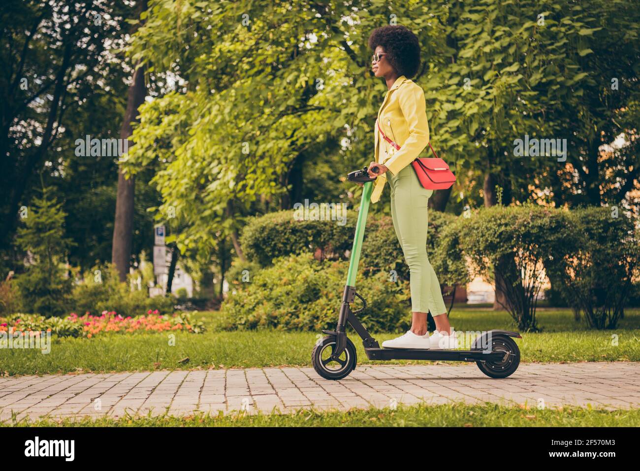 Profile side full length body size view of her she nice attractive ...