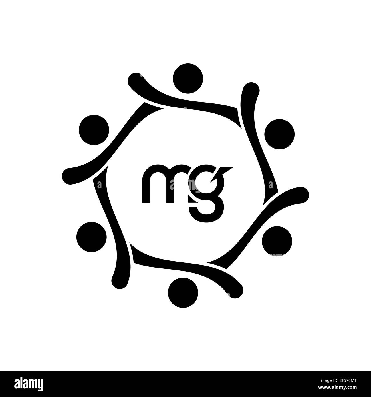 MG Letter Logo Design. Initial letters MG logo icon. Abstract letter MG ...