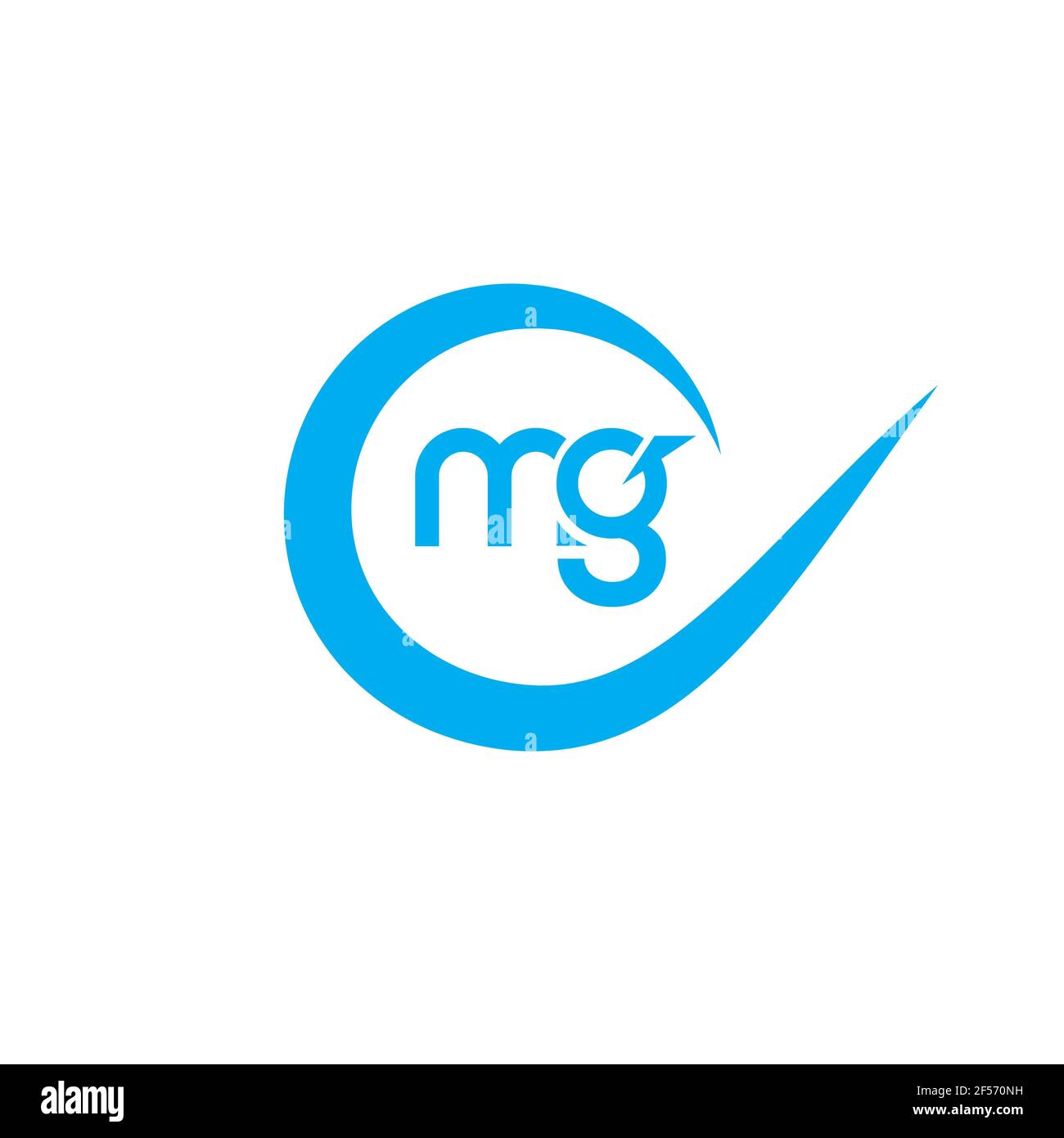 MG Letter Logo Design. Initial letters MG logo icon. Abstract letter MG ...