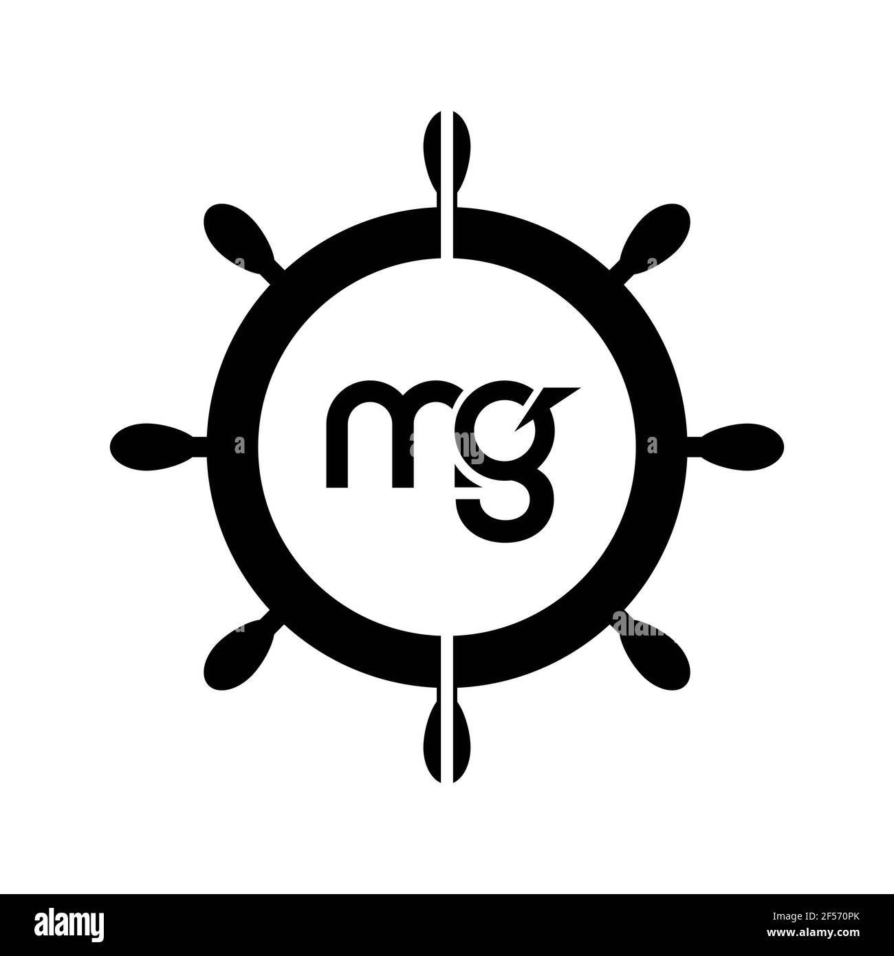 MG Letter Logo Design. Initial letters MG logo icon. Abstract letter MG ...