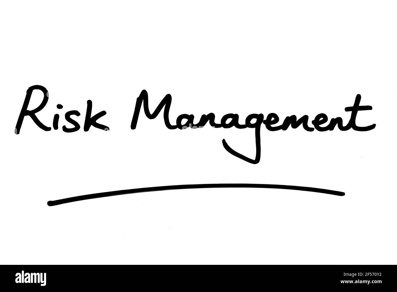 Risk Management, handwritten on a white background Stock Photo - Alamy