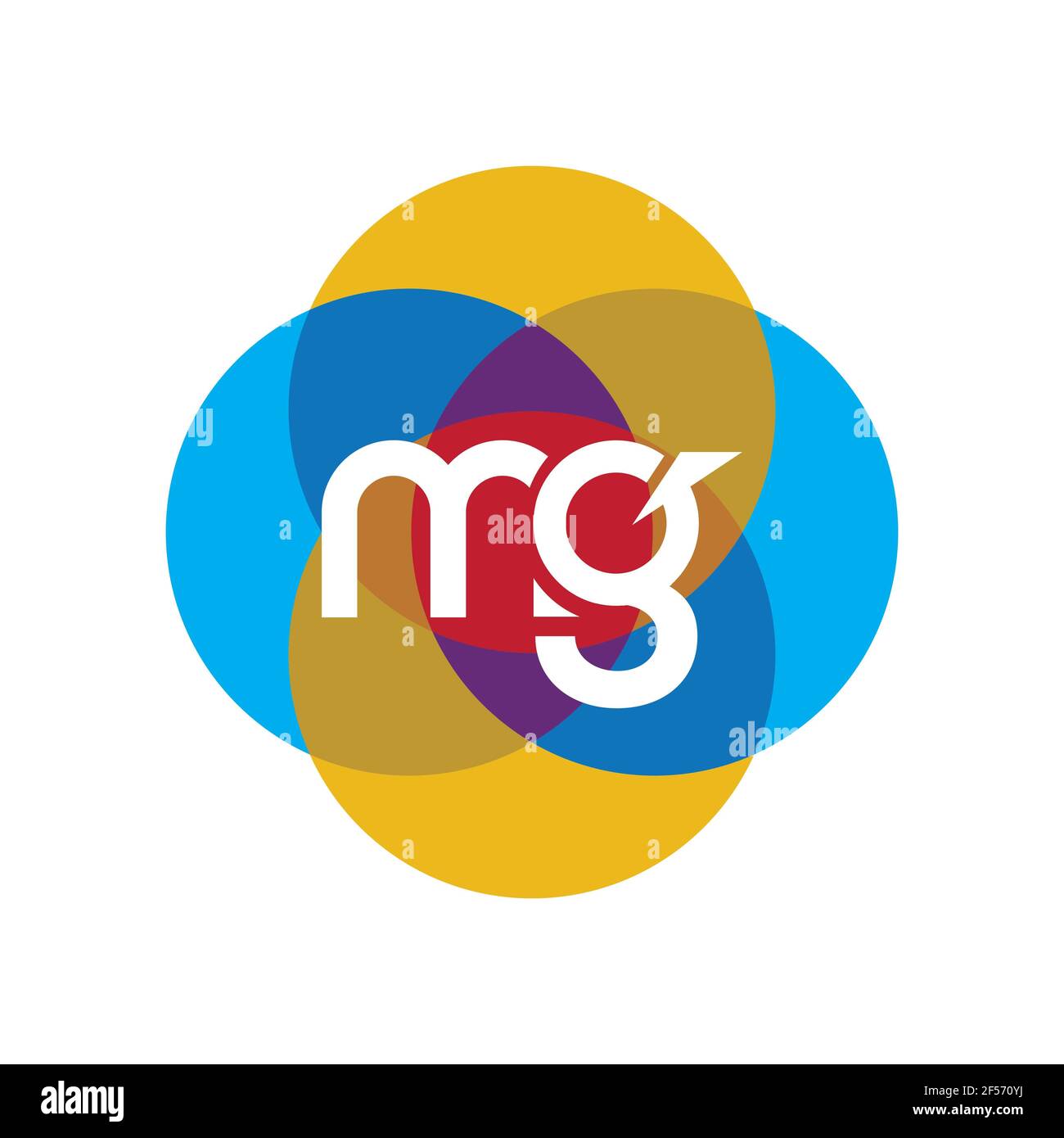 MG Letter Logo Design. Initial letters MG logo icon. Abstract letter MG ...