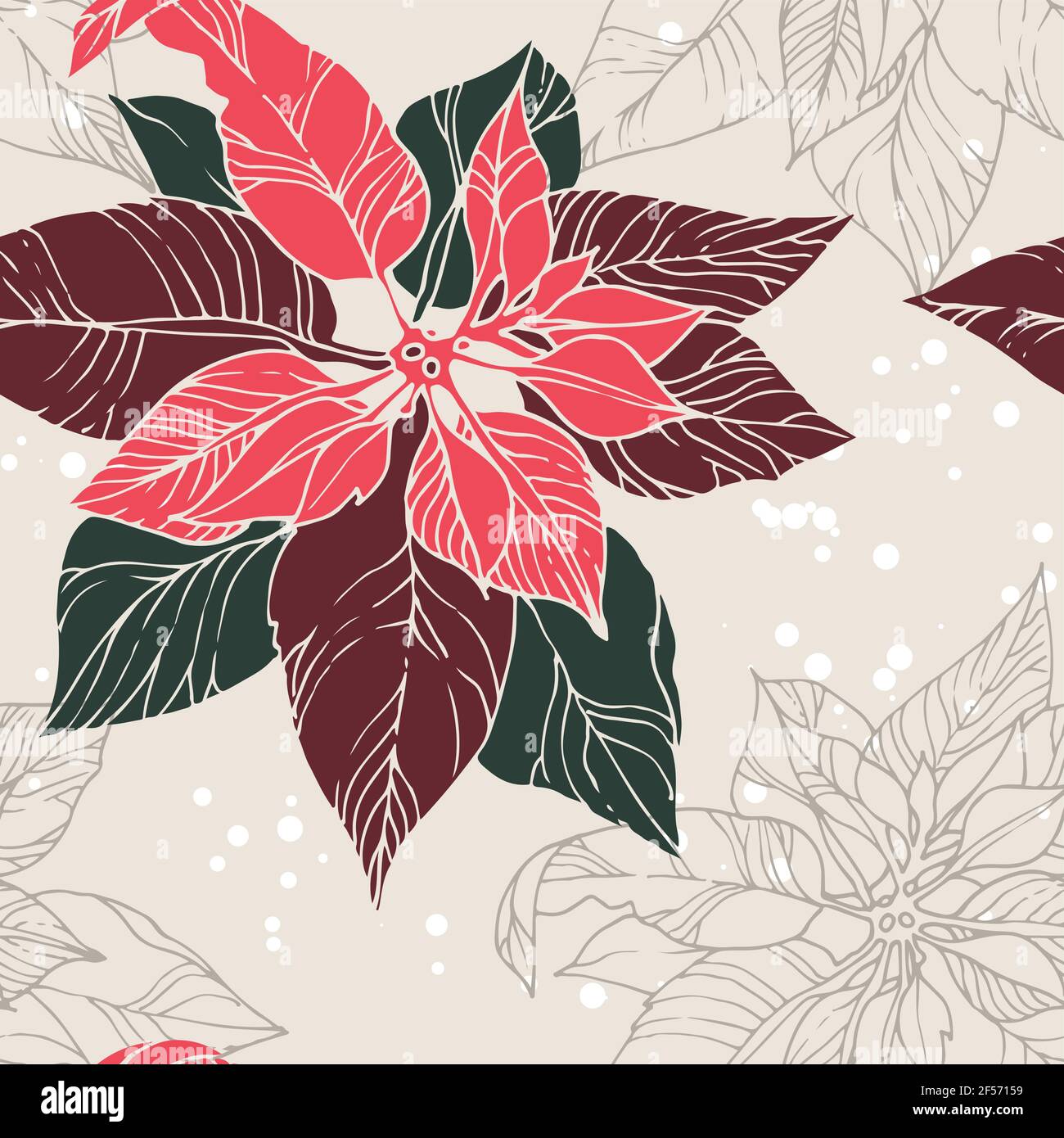 Poinsettia flower pattern hi-res stock photography and images - Alamy