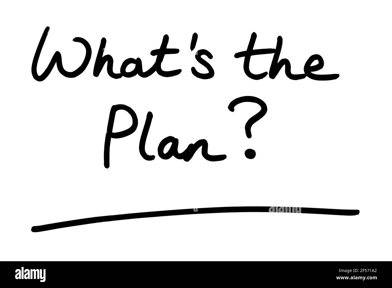Whats the Plan? handwritten on a white background Stock Photo - Alamy