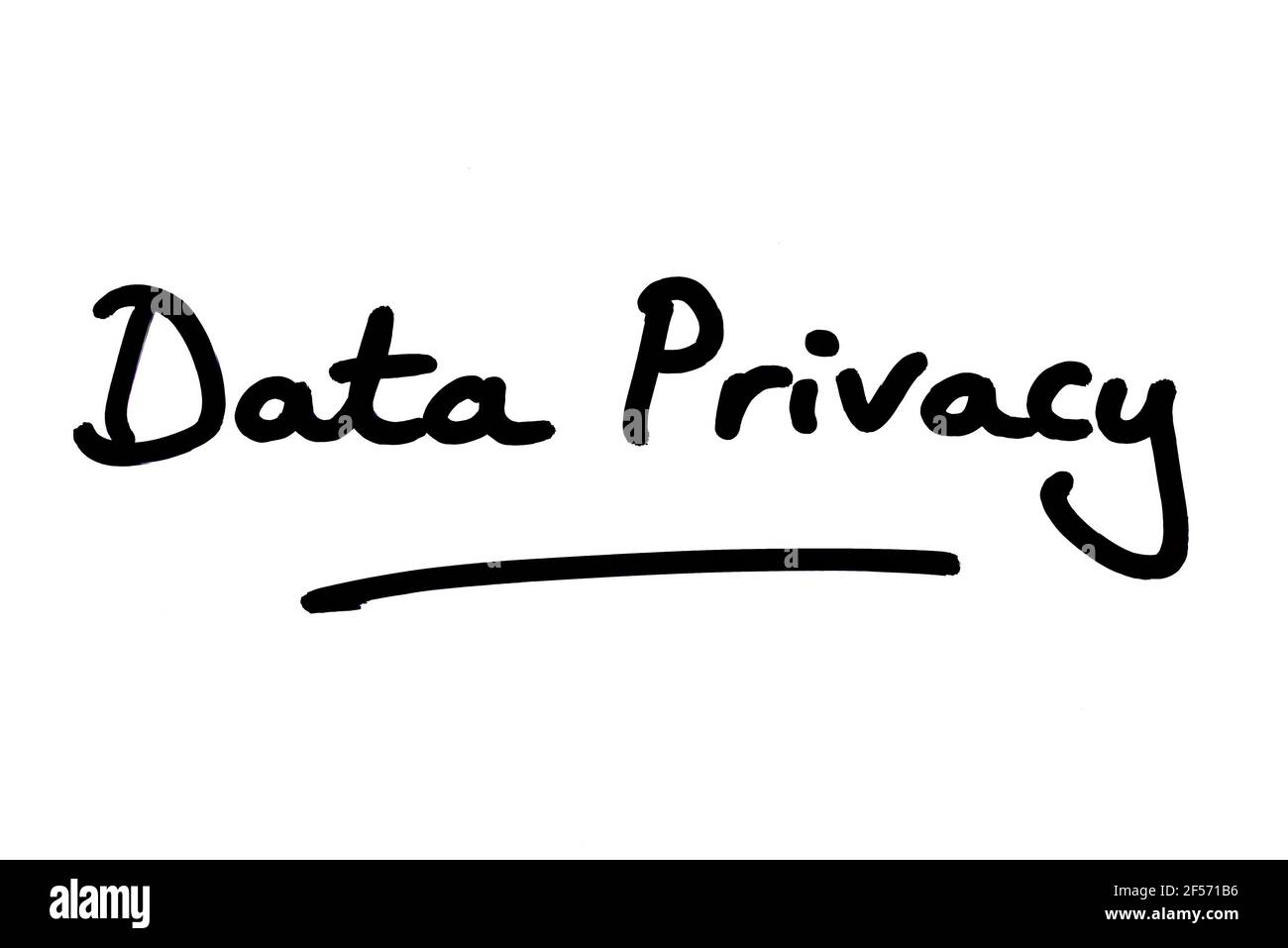 Data Privacy, handwritten on a white background Stock Photo - Alamy