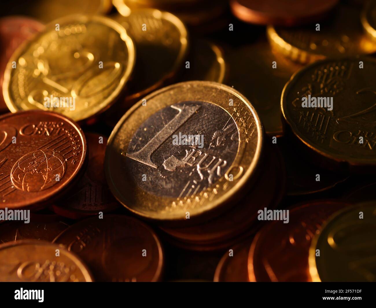 Coins background. euro coins. cent coins. euro cents Stock Photo - Alamy