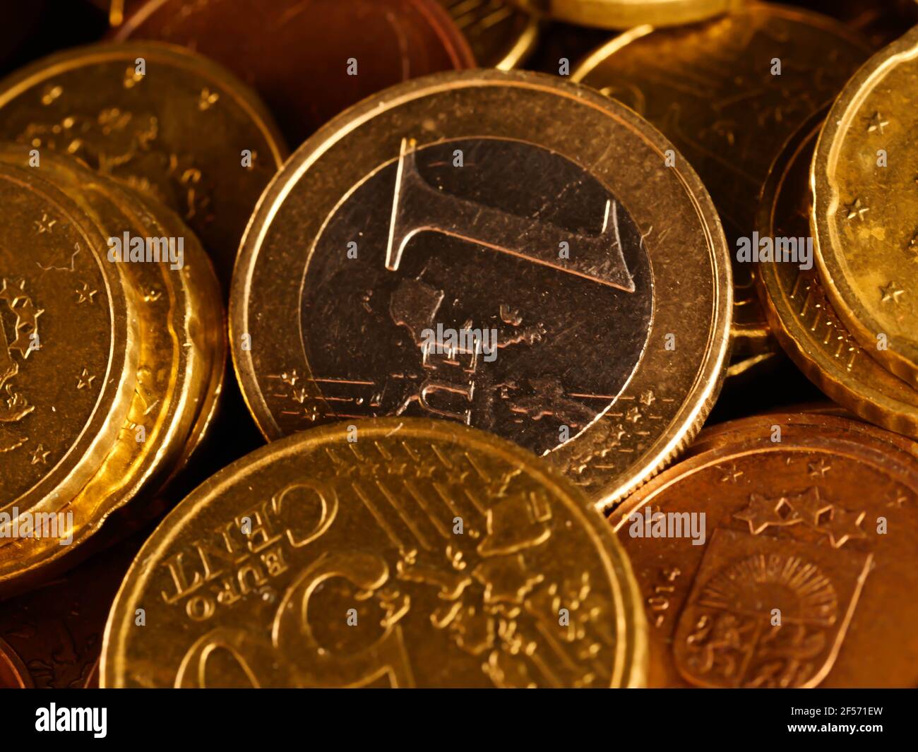 Coins background. euro coins. cent coins. euro cents Stock Photo - Alamy