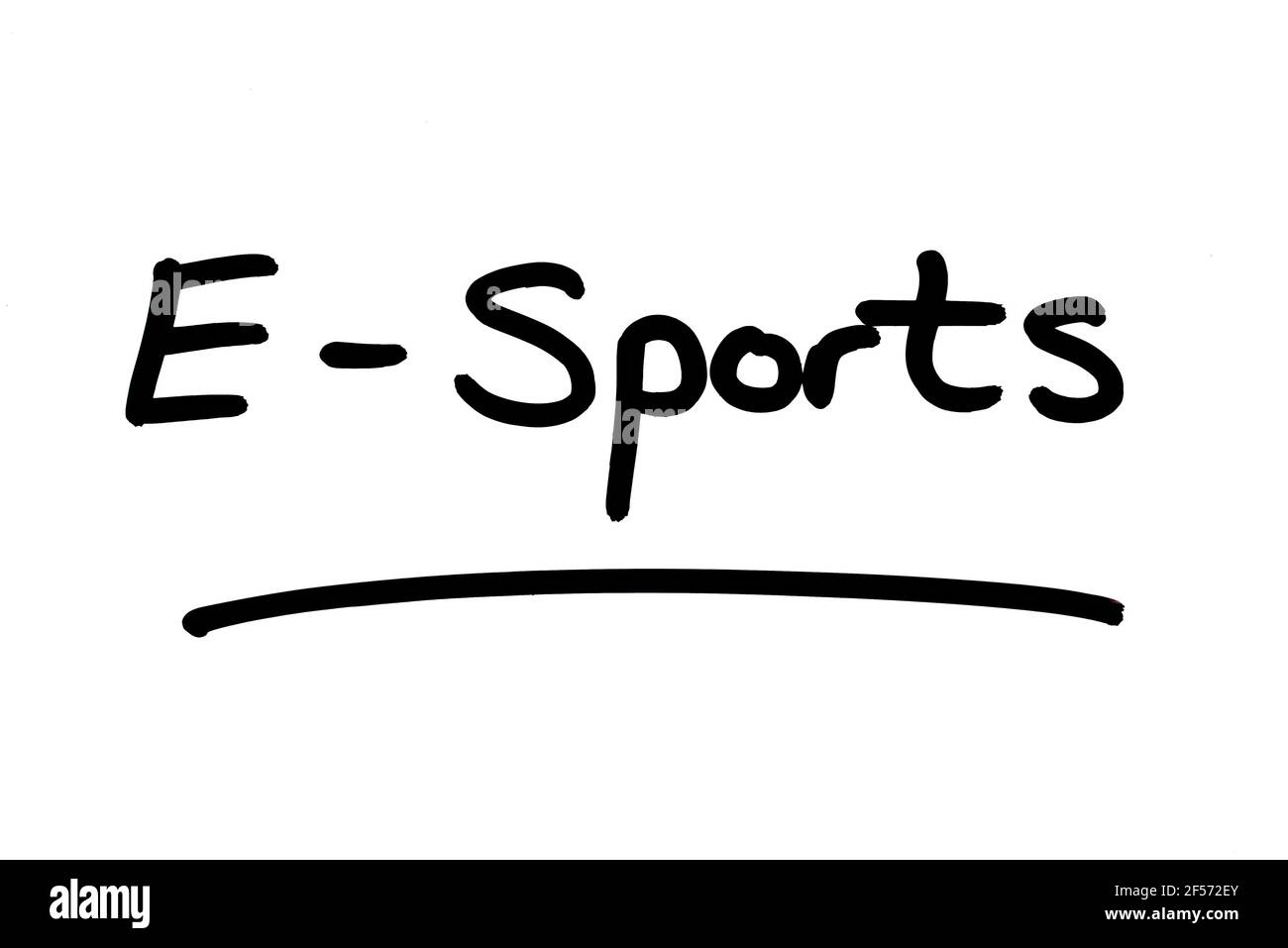 E-Sports, handwritten on a white background Stock Photo - Alamy