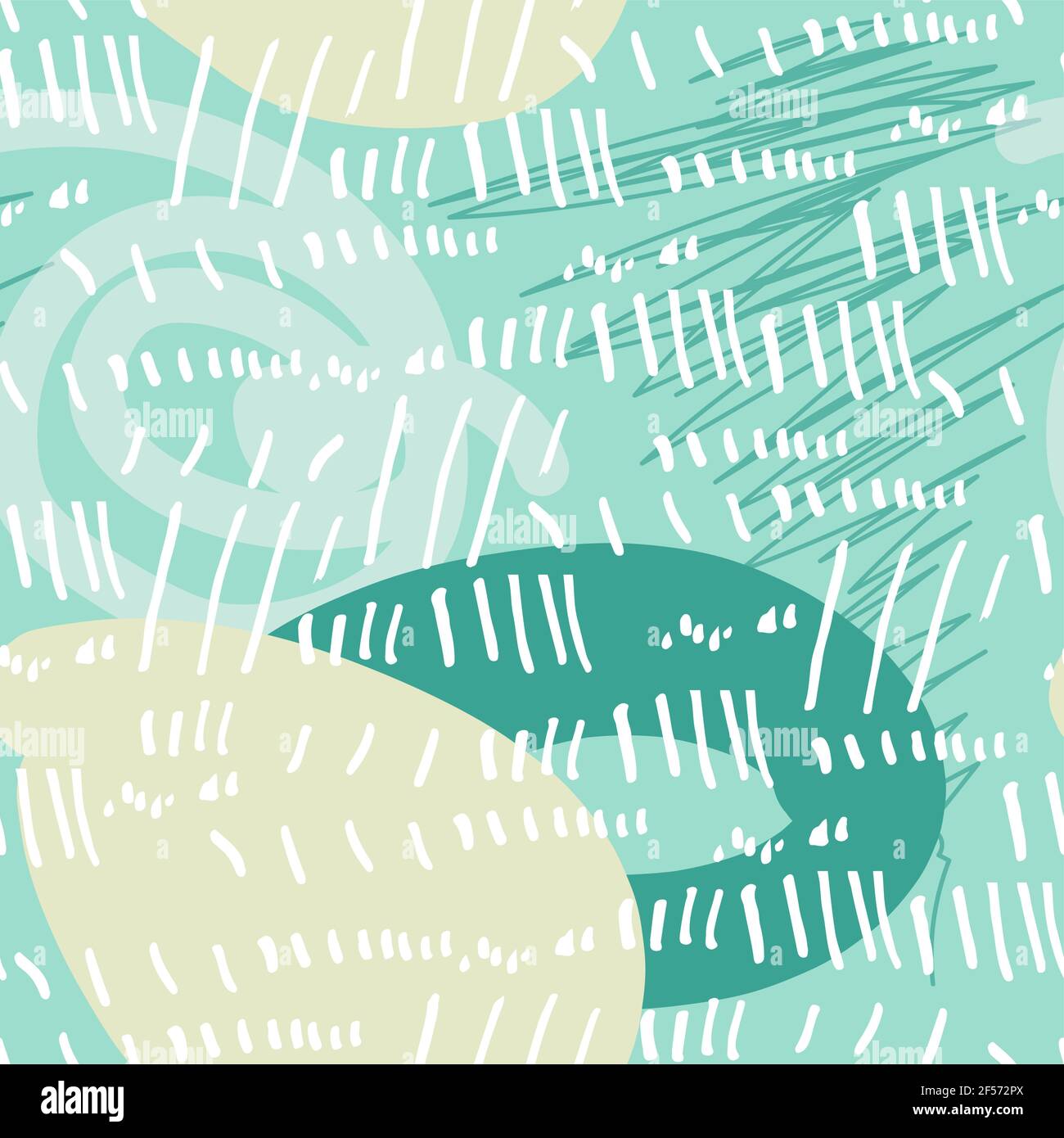 Abstract seamless doodle pattern, hand drawn ink sketch background ...